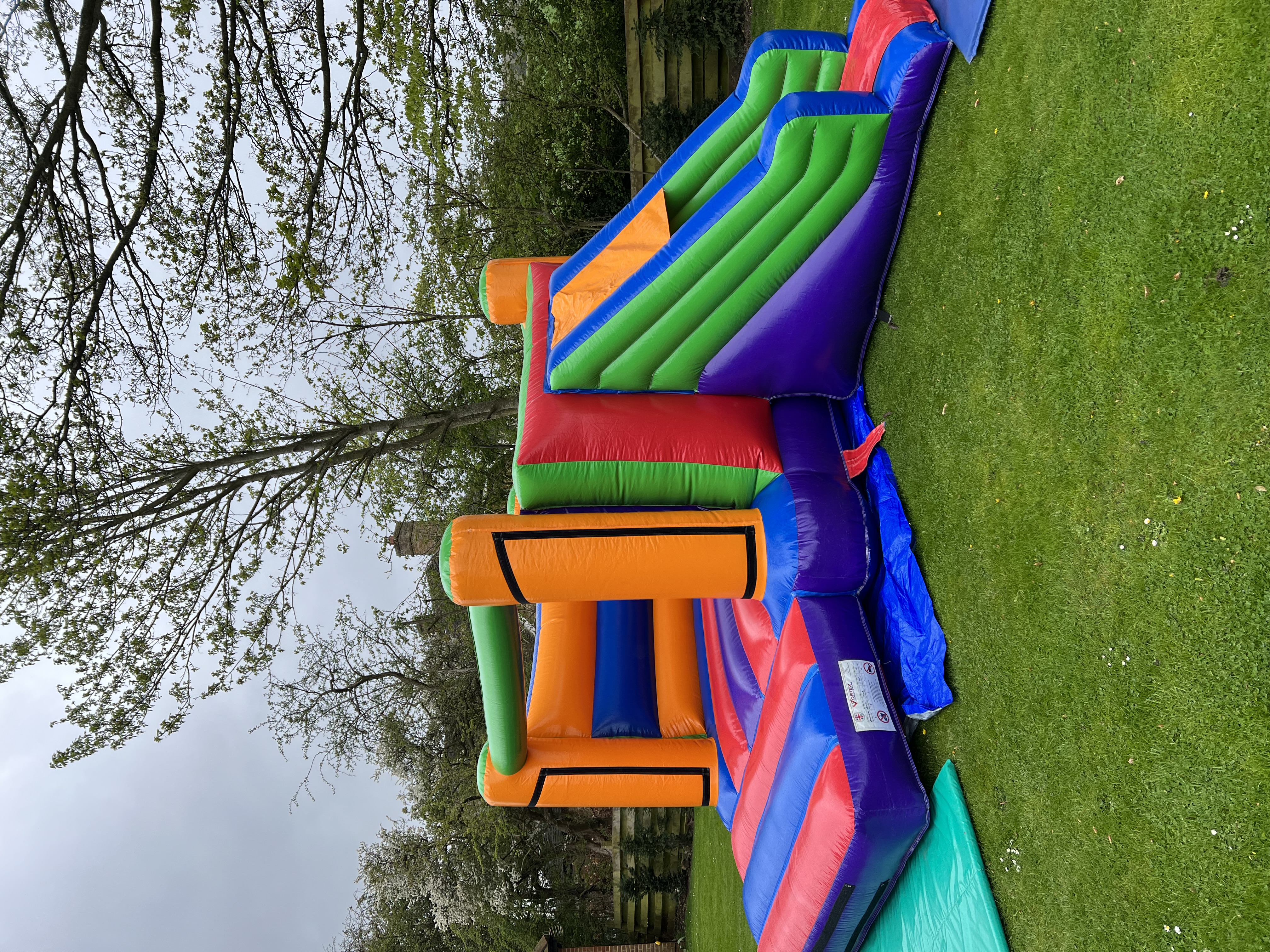 Multi Colour Bouncy Castle N Slide - Hire in Hertfordshire | Jumping ...