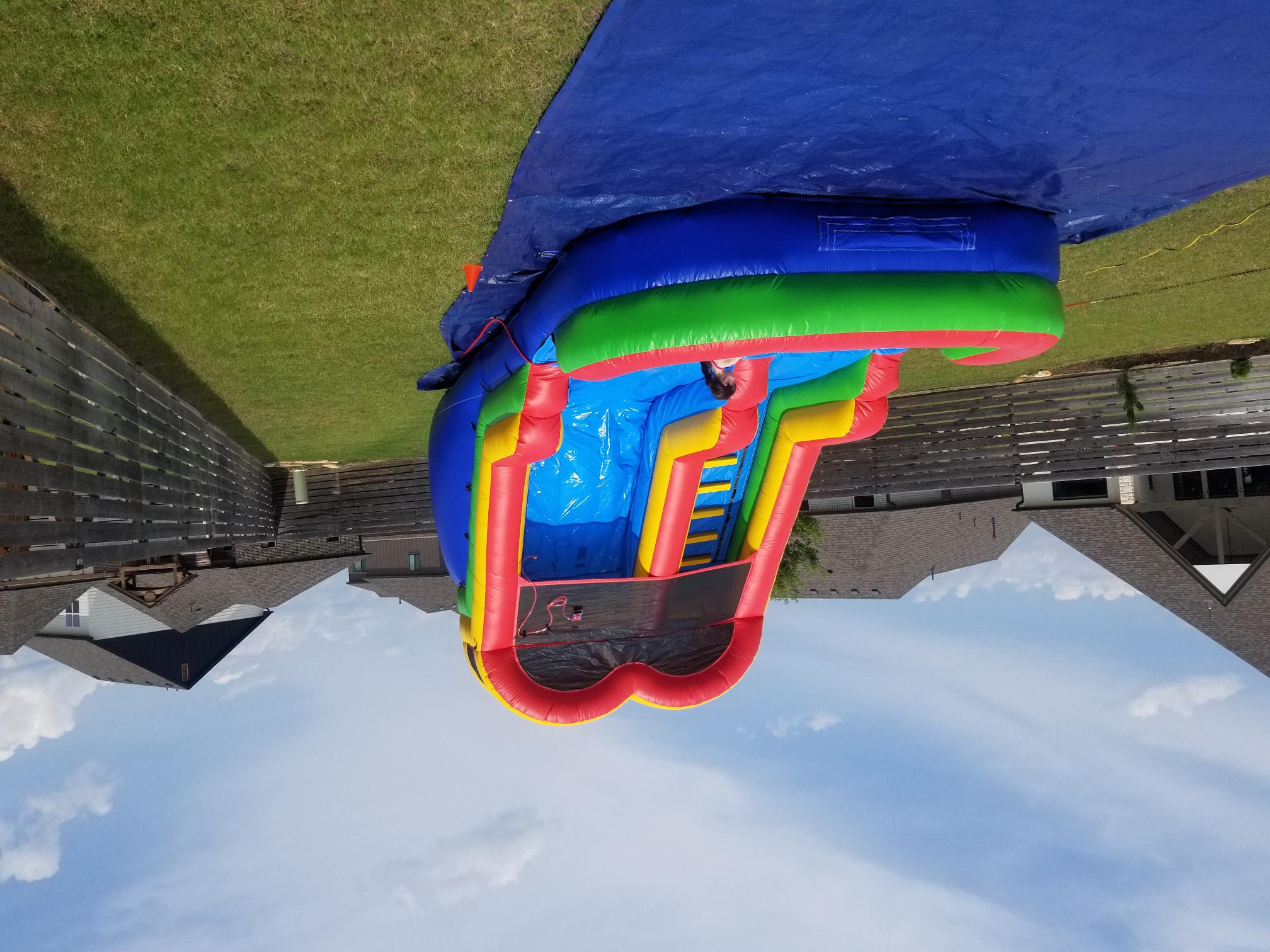 18ft. Multi Color Waterslide - Hire in OK | Mo Bounce Inflatables Plus