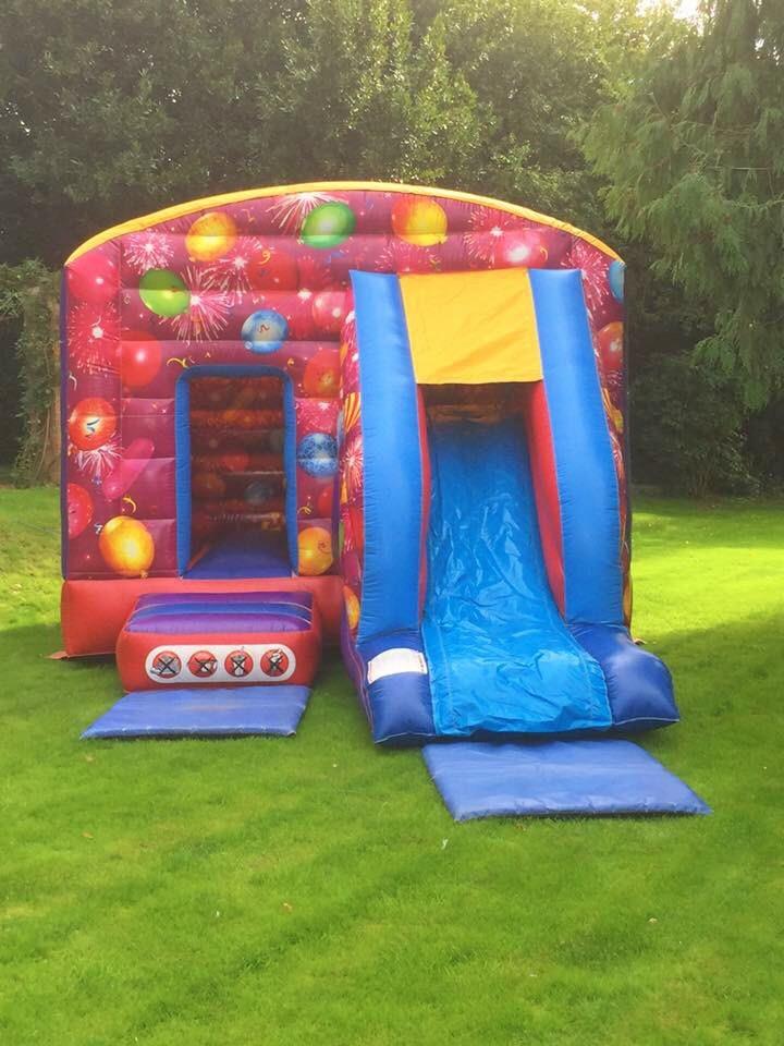 Celebration Combo Slide Bouncy Castle - Bouncy Castle Hire in Larkhall ...