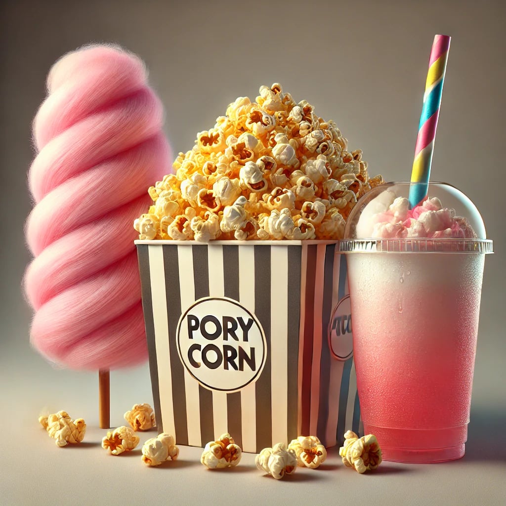 Three Food Machines Popcorn, Fairy Floss , Slushy - Party Hire in Gold ...