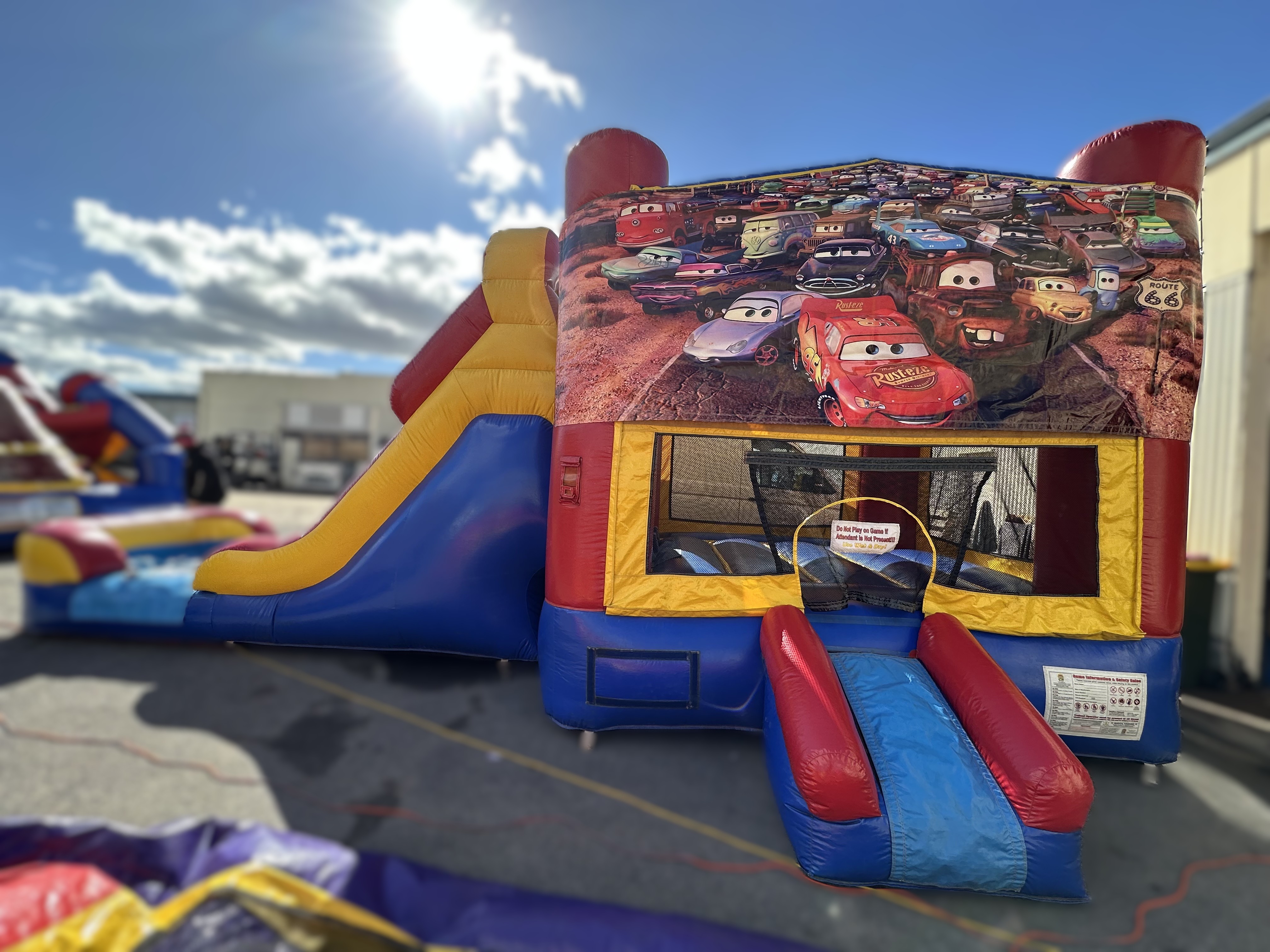 Cars Wet/Dry Jumping Castle Hire – Castle Capers Adelaide Hills
