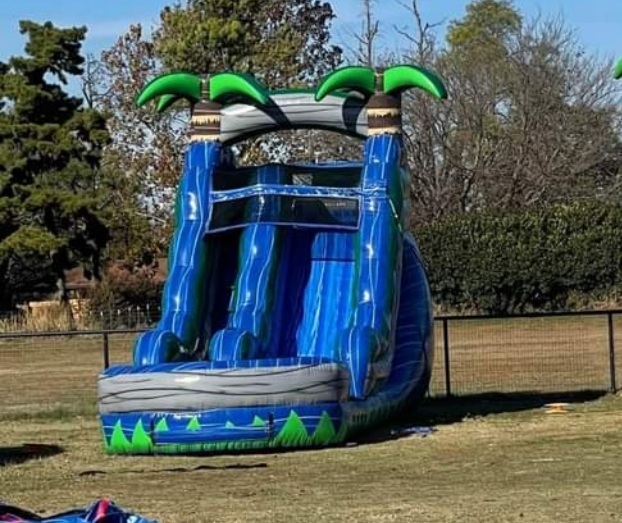 15ft Blue Crush Slide with pool - Best Bounce Houses and Water Slides ...