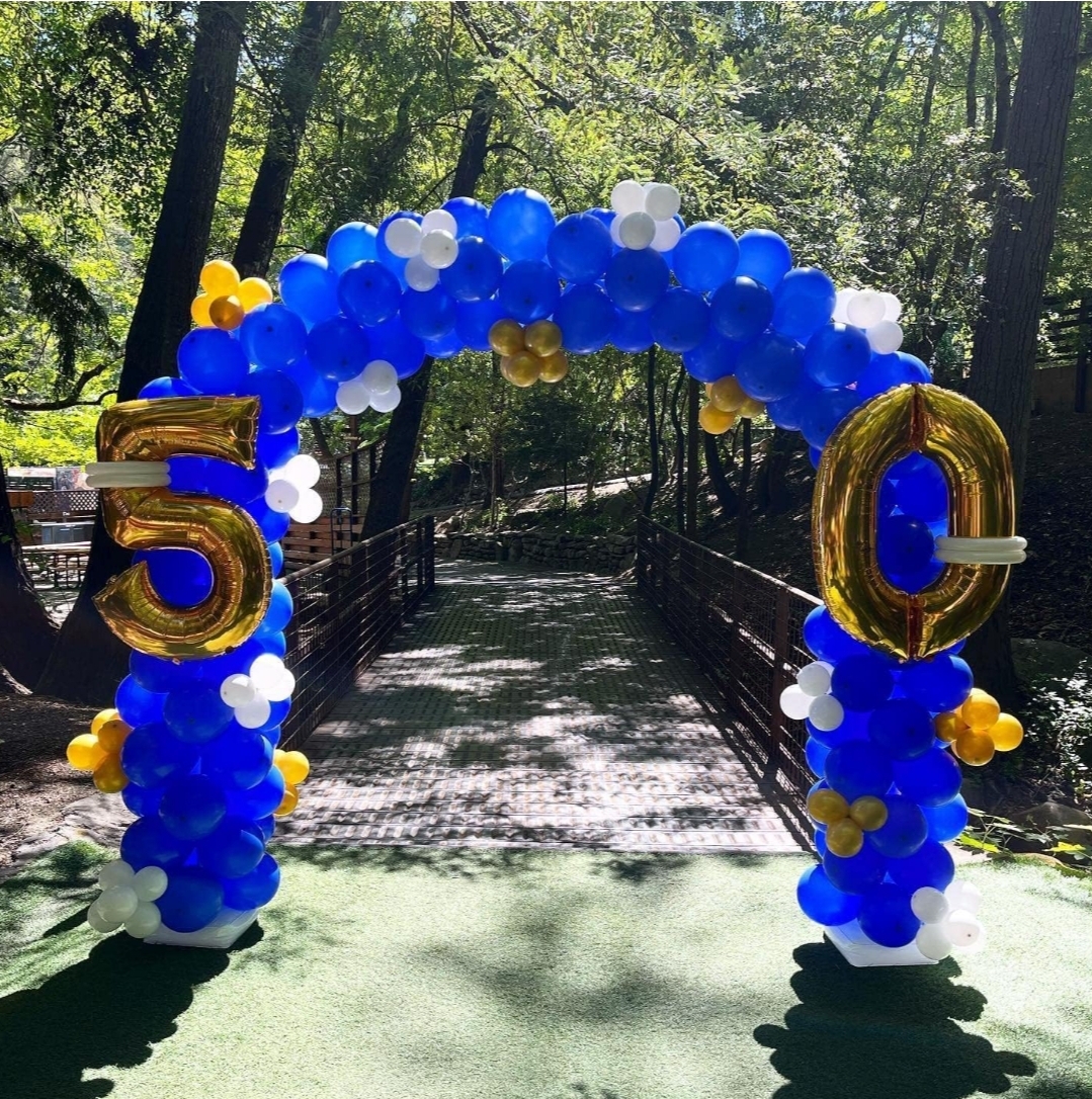Balloon Arch sturdy Stand. 7.8ft h x 7.8ft w. - Bouncy Castle Hire in ...