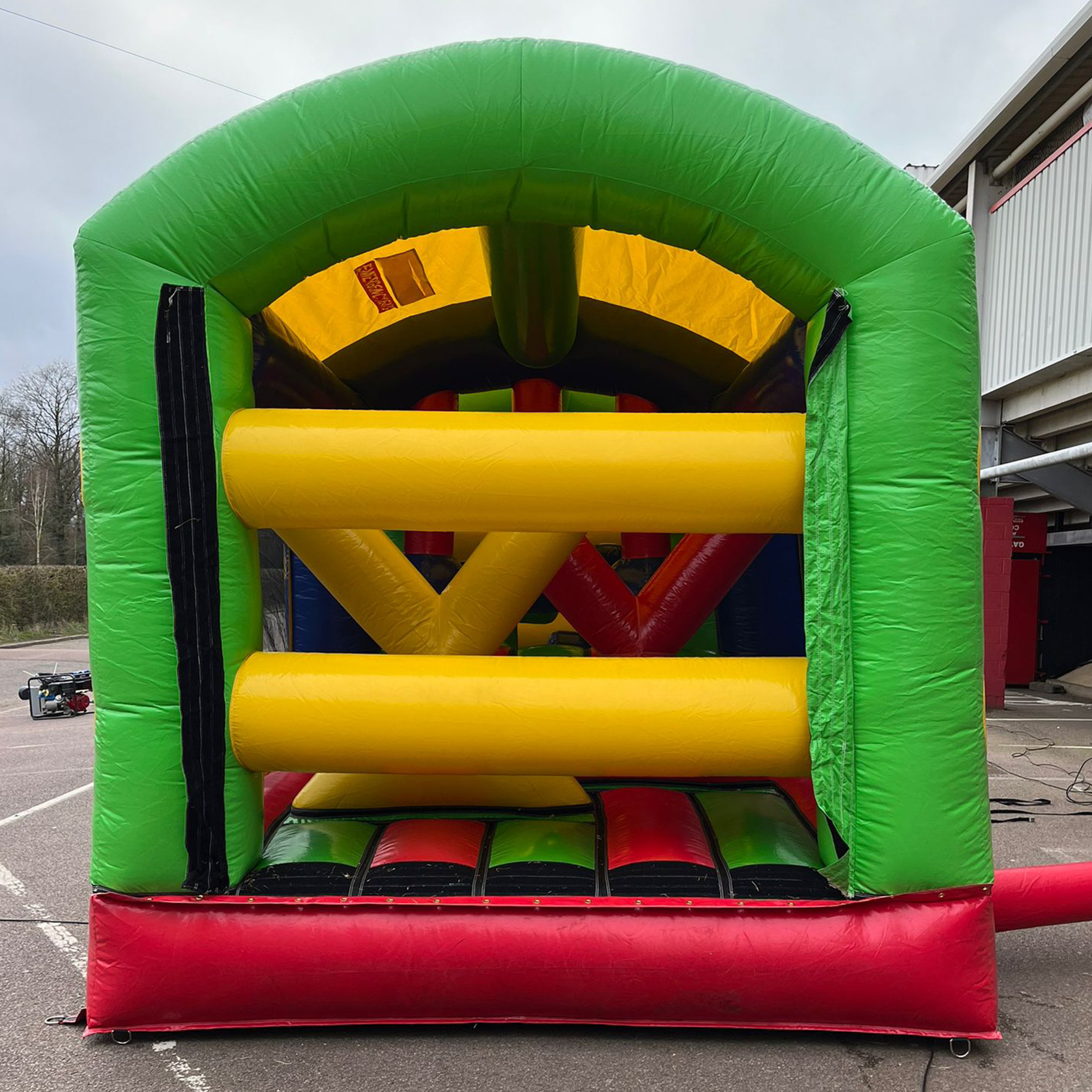 Multi Coloured 4 piece Inflatable Obstacle Course - Inflatable, Bouncy ...