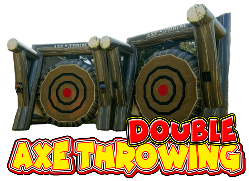 Inflatable Double Axe Throwing Interactive Game Rental Sacramento