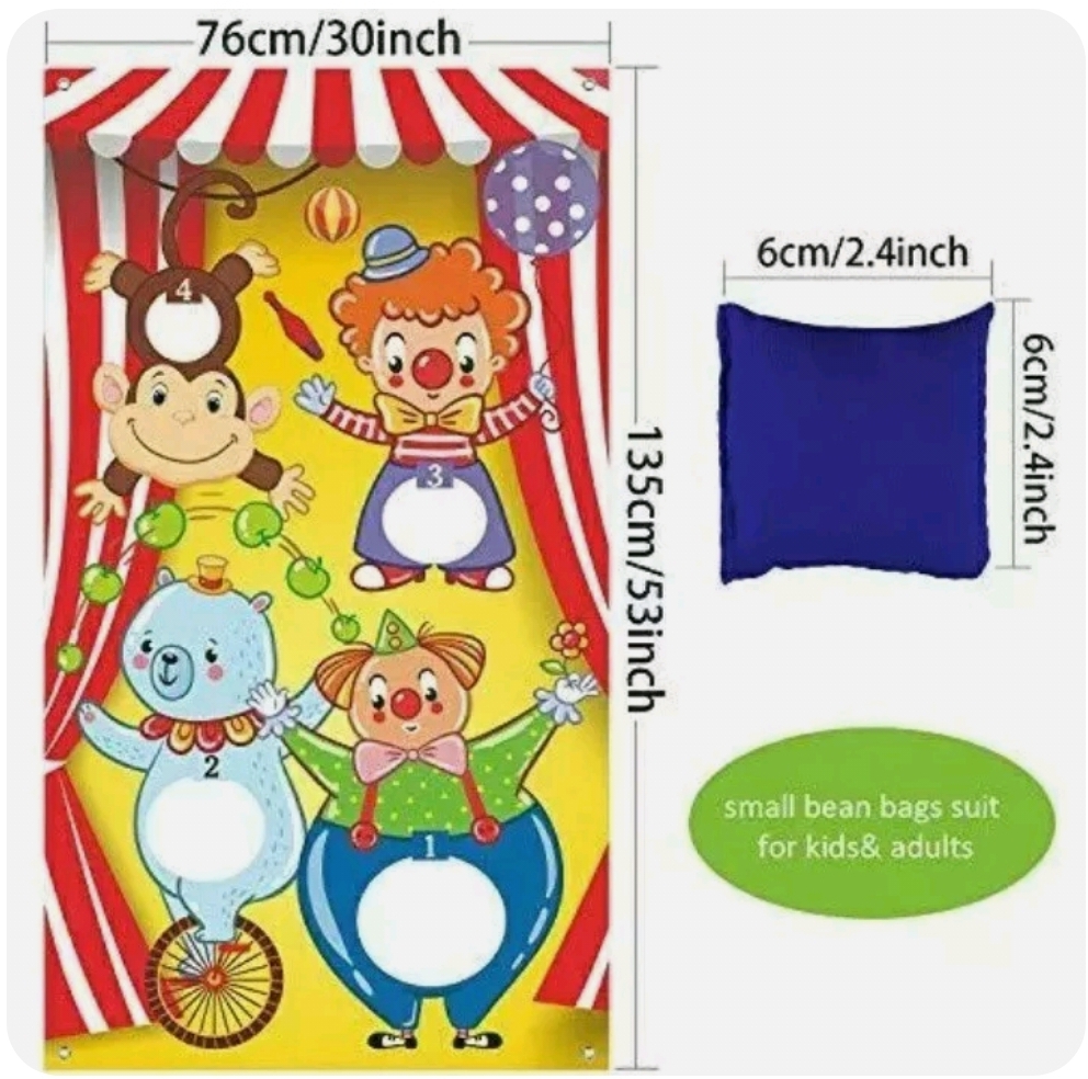 Circus/Carnival Clown Bean Bag Toss Game. - Bouncy Castle Hire in ...