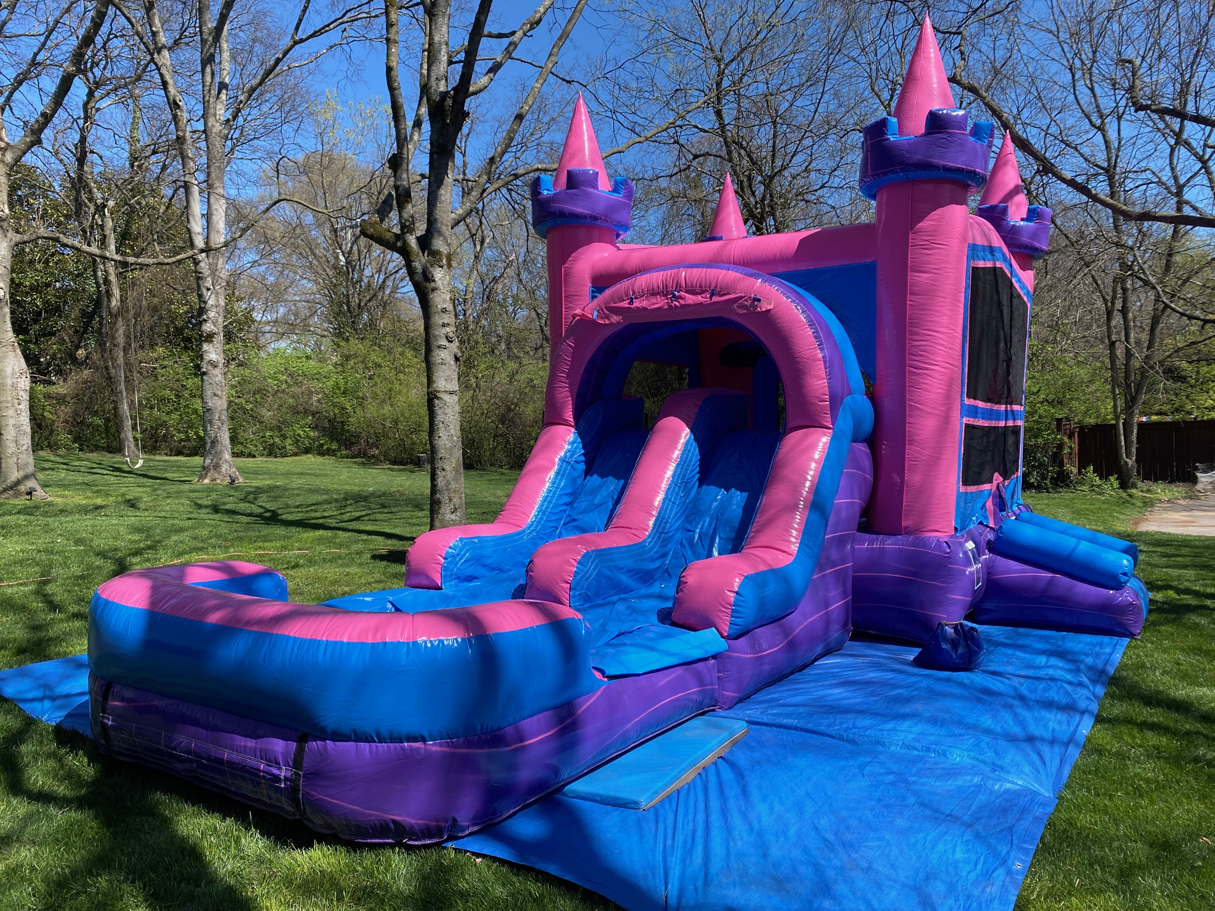 Princess Castle - Dual Slide Combo (wet or dry) - Inflatable Bounce ...