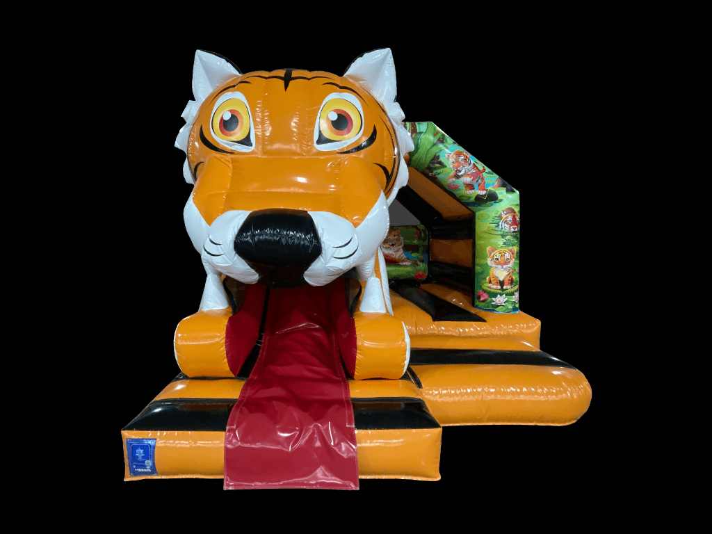 3D Tiger slide Combi - Bouncy Castle Hire, Slides, Rodeo bull ice cream ...