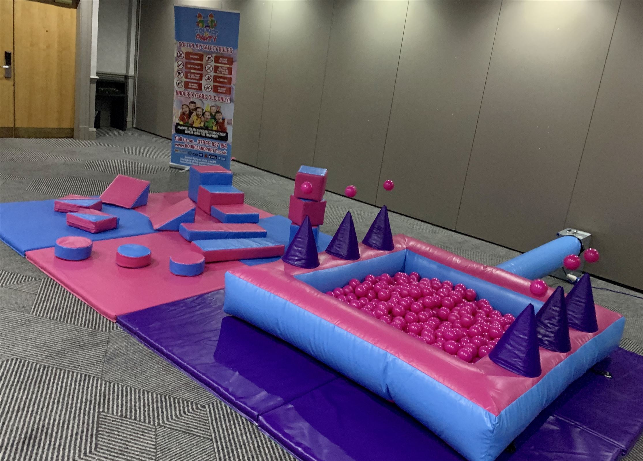 Pink & Blue Soft Play Setup & Ball Pool - Bouncy Castles, Magic Shows ...