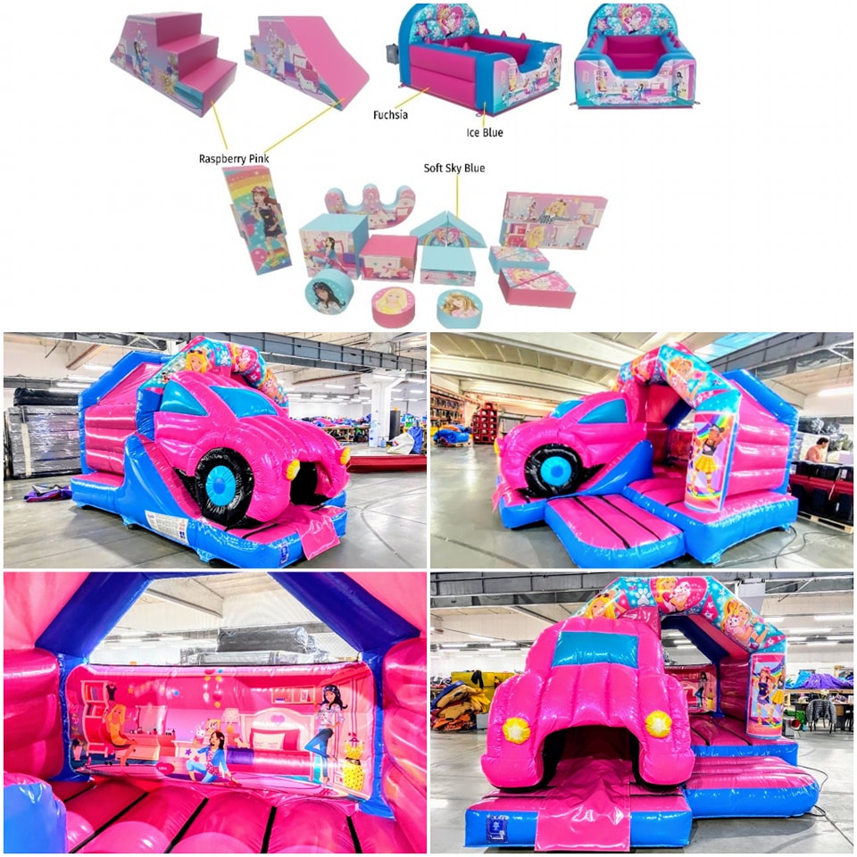 3D Barbie Bouncy Castle - slide combo | Swansea | Parties