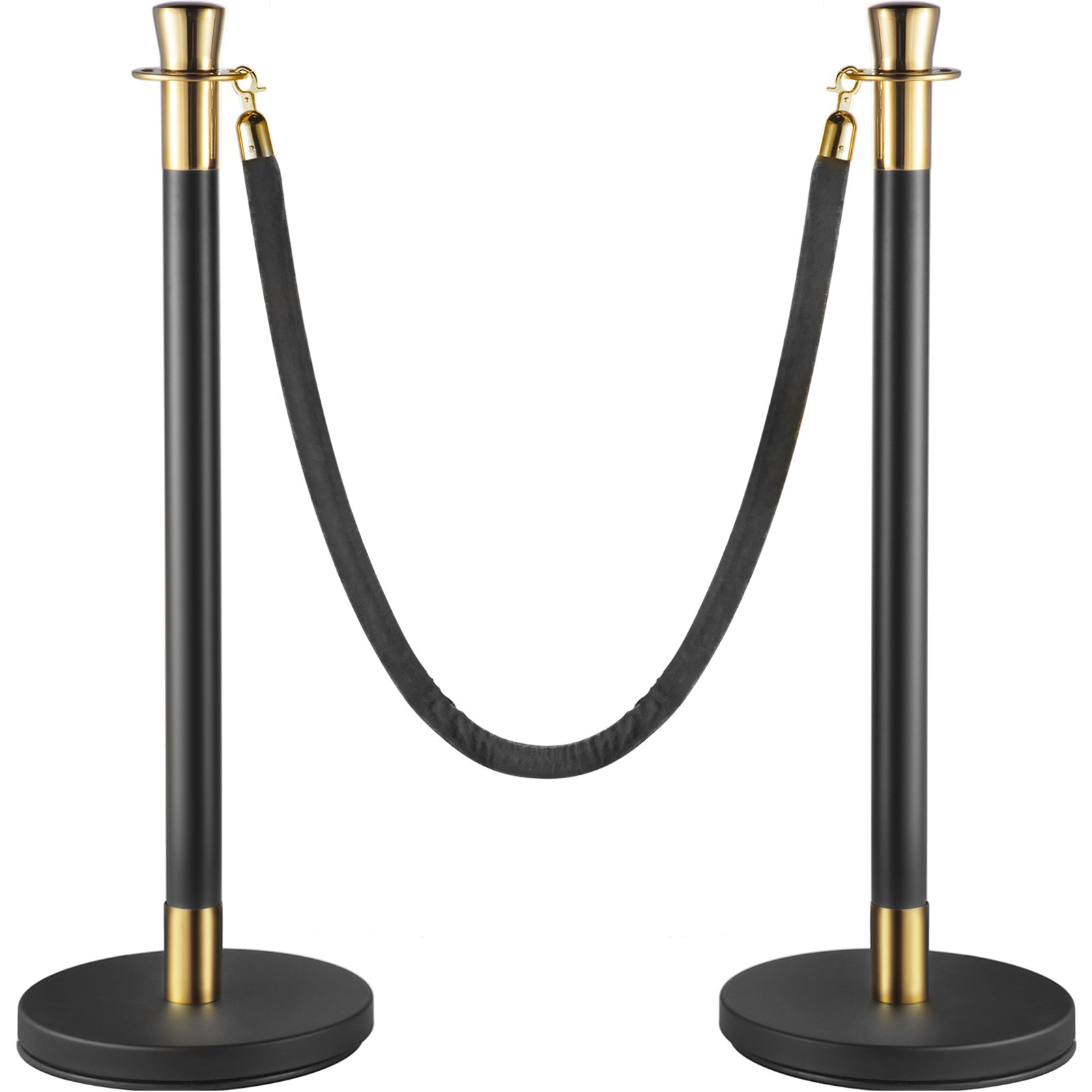 Bollard Crowd Control Stanchions with cord 1.5m - Black - Party Hire in ...