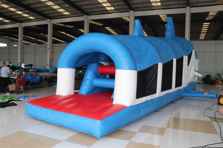 53ft Shark Obstacle Course - Hire in Co Westmeath | ABC Bouncy Castles