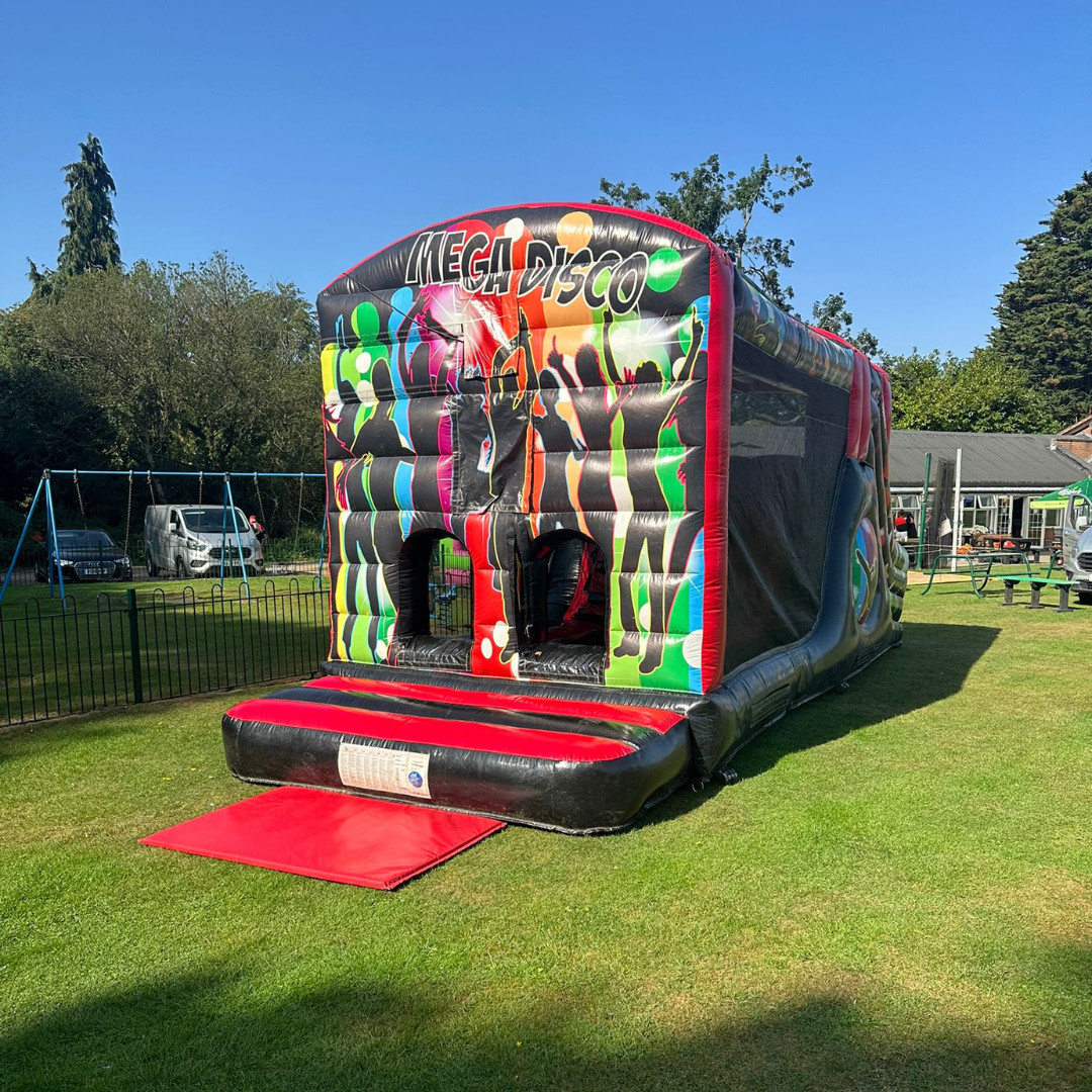 Deluxe Adult Disco Fun Run 28ft - Inflatable, Bouncy Castle ...