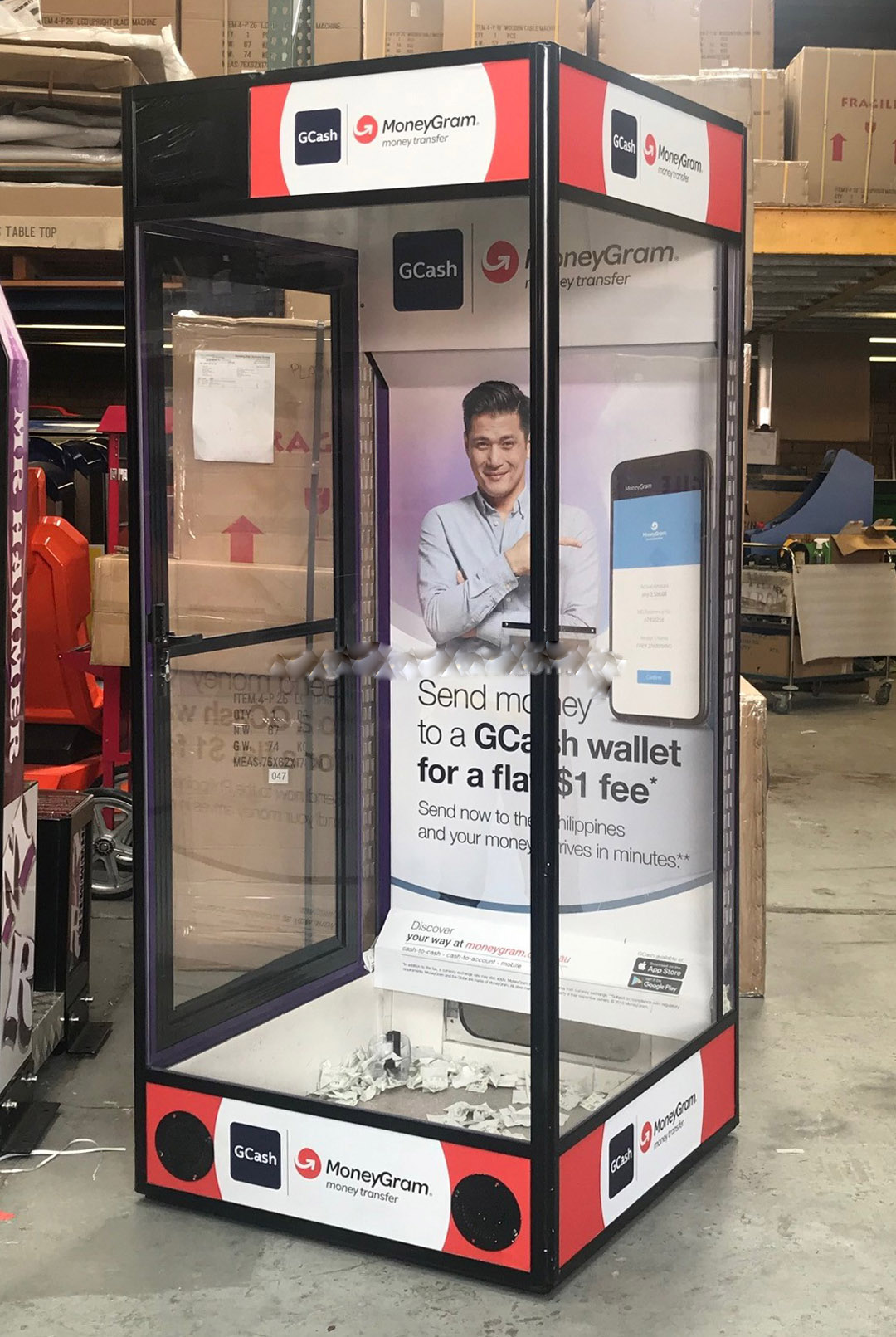 Branded Cash Cube Money Grabber Machine Hire