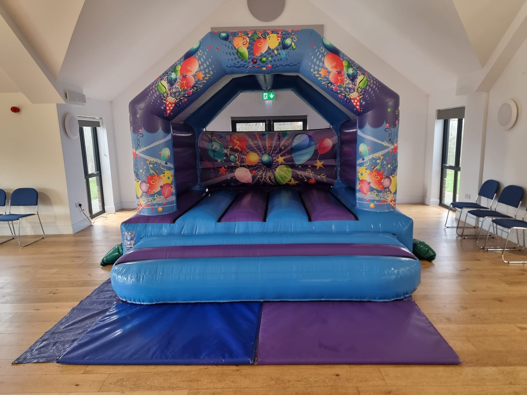 12 X 12 Blue and Purple Balloon Castle - Hire in Ipswich | BounceBack ...