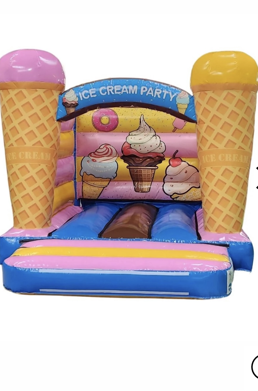 10ft x 12ft 3d Ice-cream castle - Best bouncy castle hire in Surrey