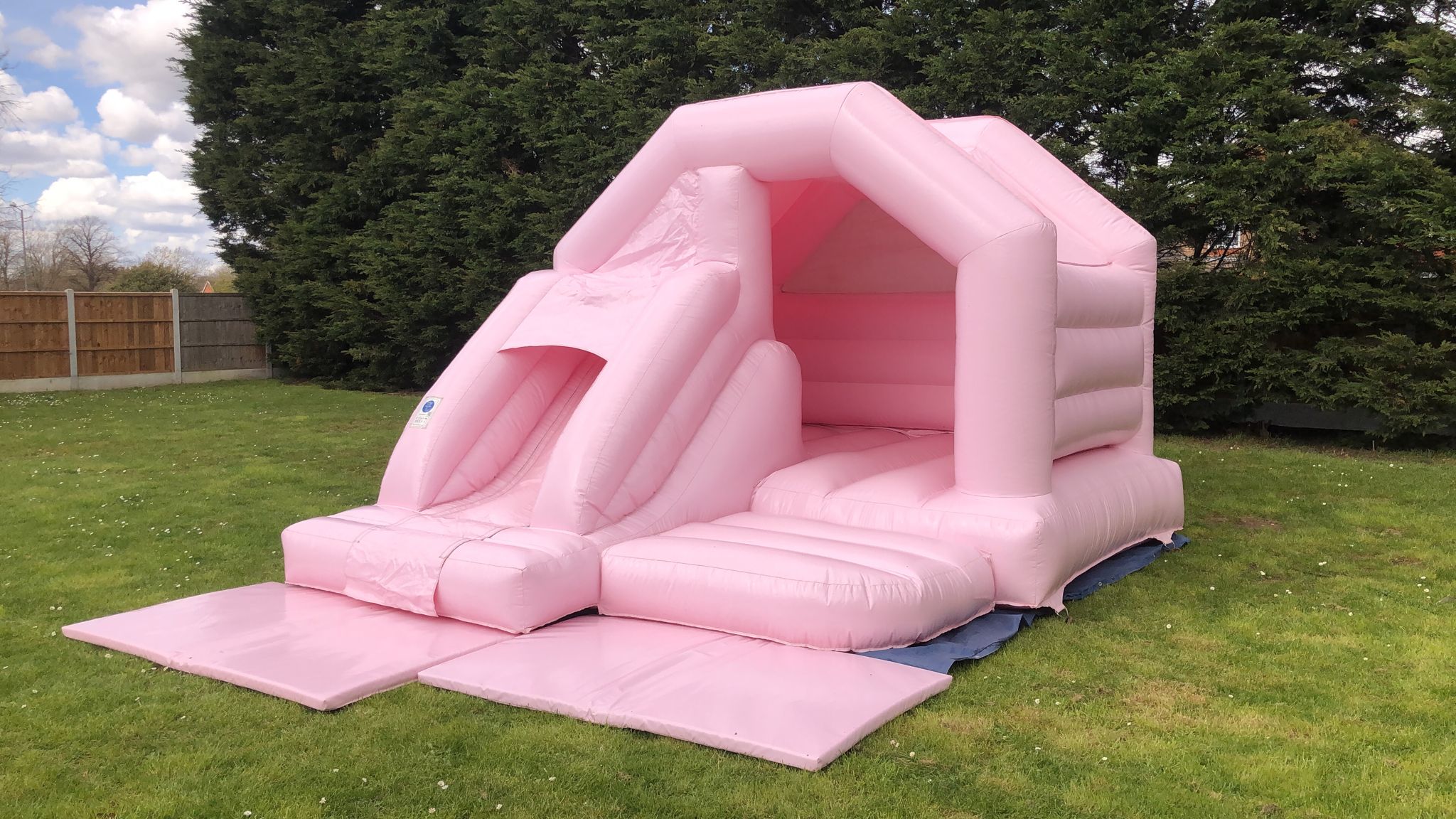 Pastel Pink Bounce & Slide Bouncy Castle Hire | London & Kent