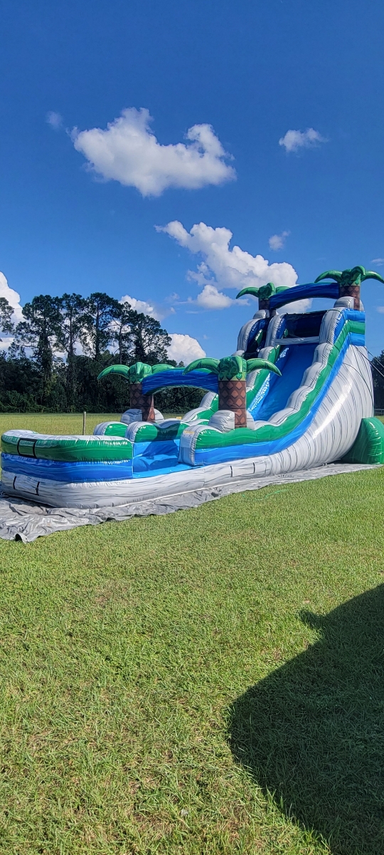 Aloha 18ft single lane slide - Hire in FL | Gloria James Event Rentals