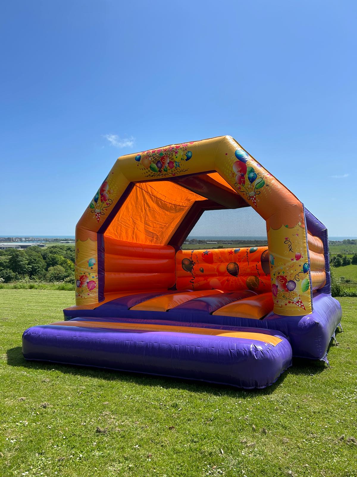 Adult Purple and Orange Party Castle - Bouncy Castle Hire, Event Hire ...