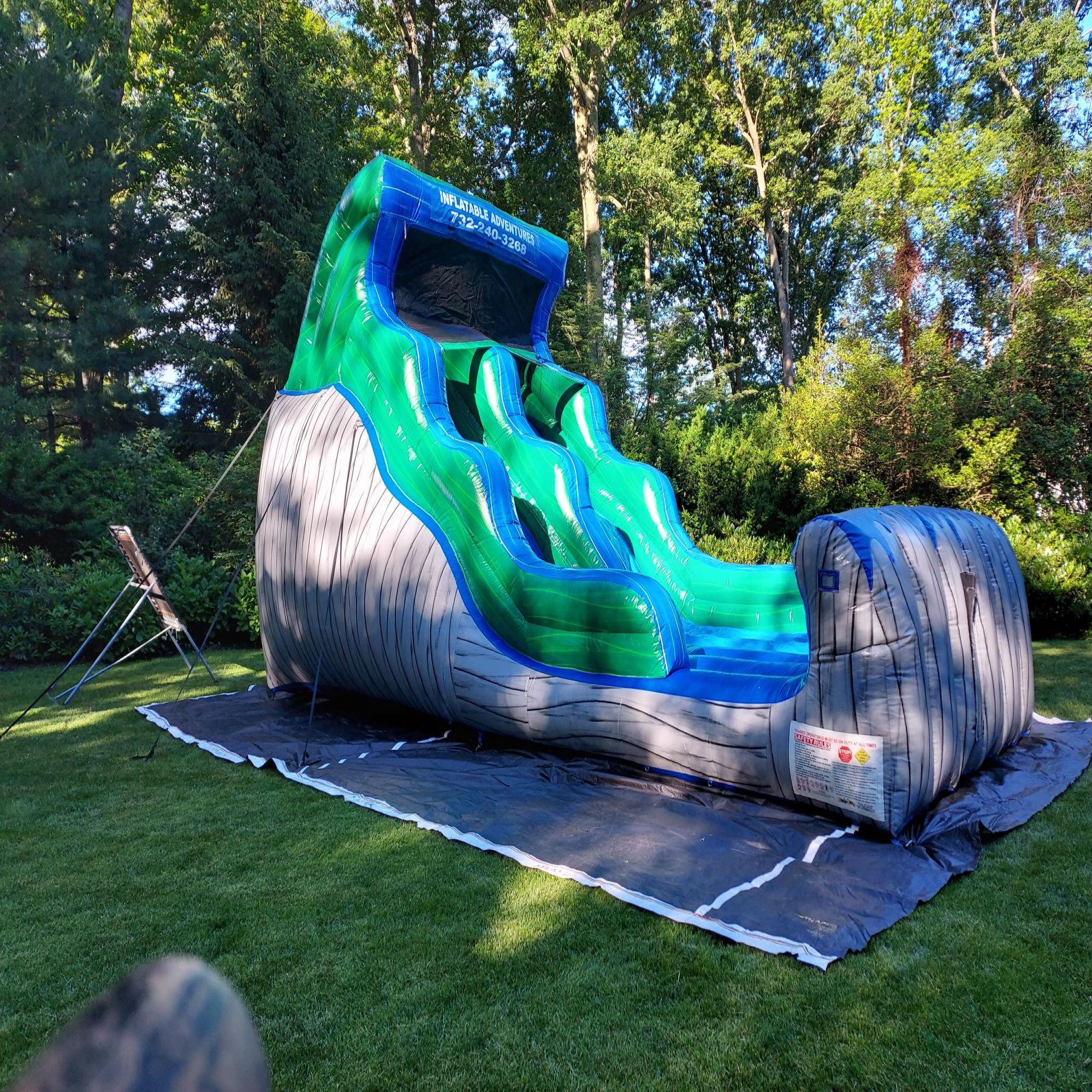 Turn Your Event into a Splash with Our 18' Silver Splash Water Slide!