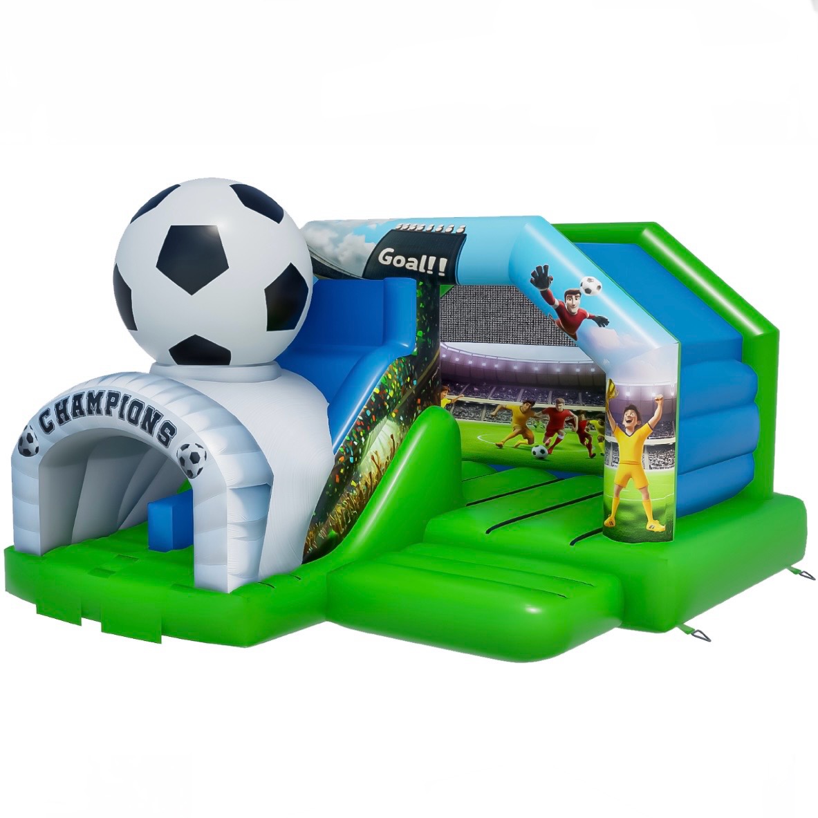 Football 3D Twin Lane Bounce and Slide - Bouncy Castle Hire in ...