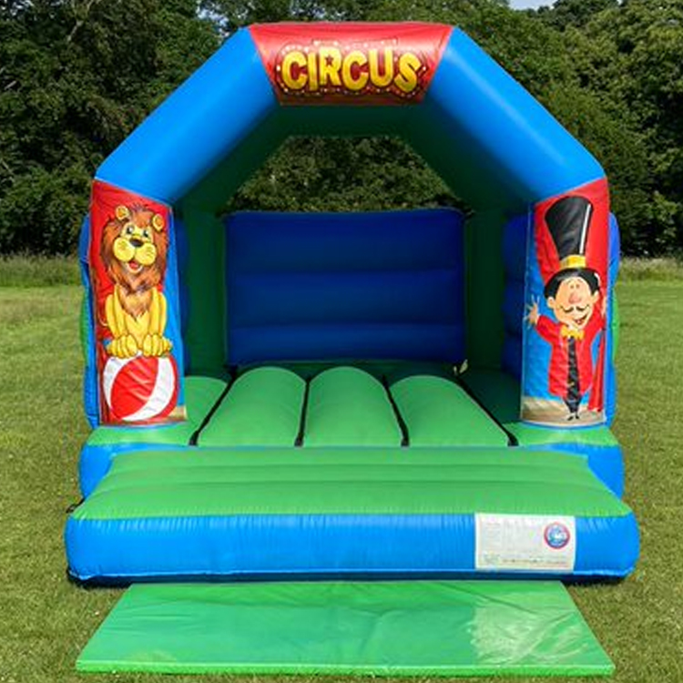 Circus Blue + Green Bouncy Castle - Inflatable, Bouncy Castle ...