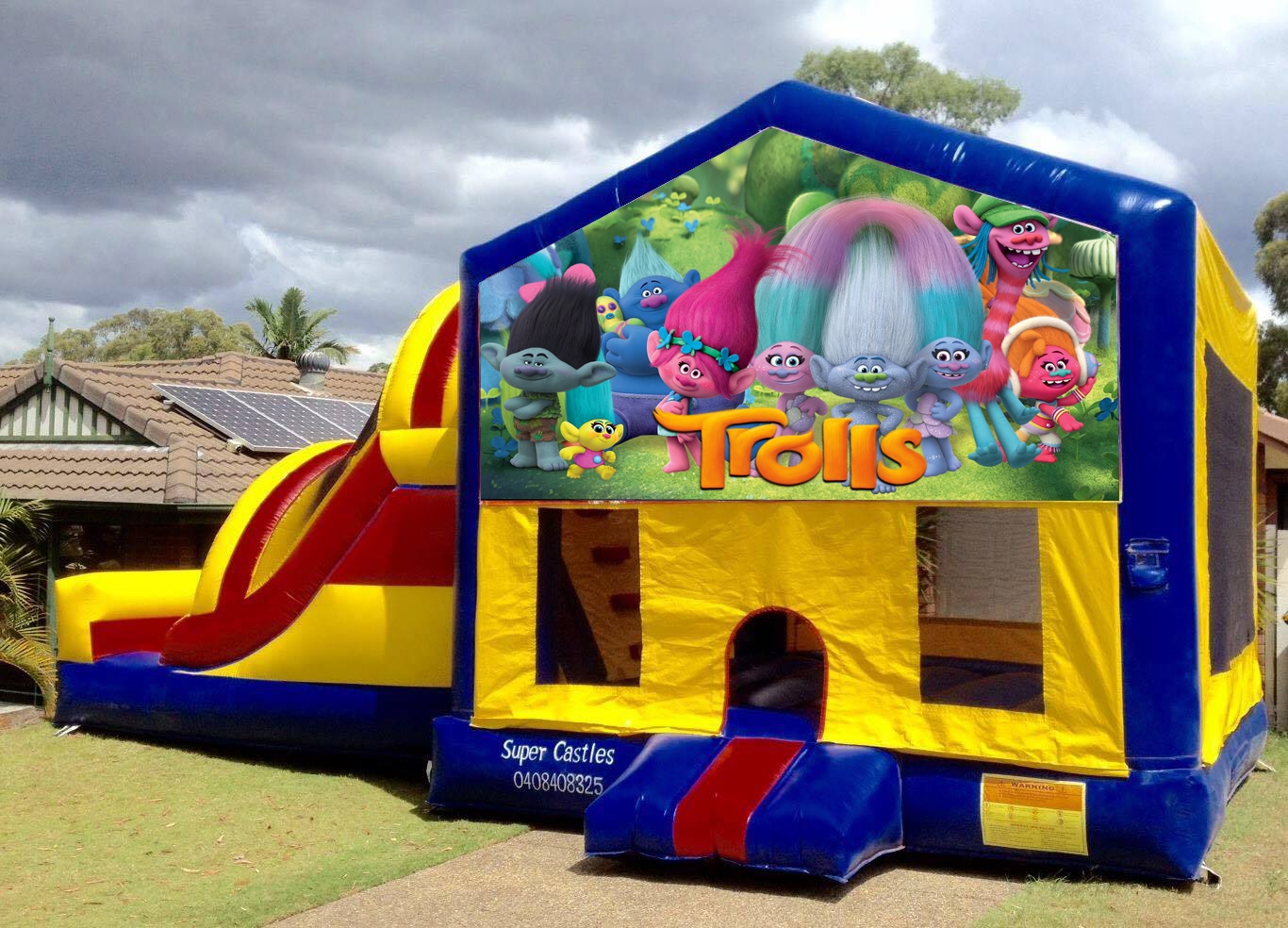 Trolls Large Banner Castle - Jumping Castle Hire Brisbane, Jumping ...