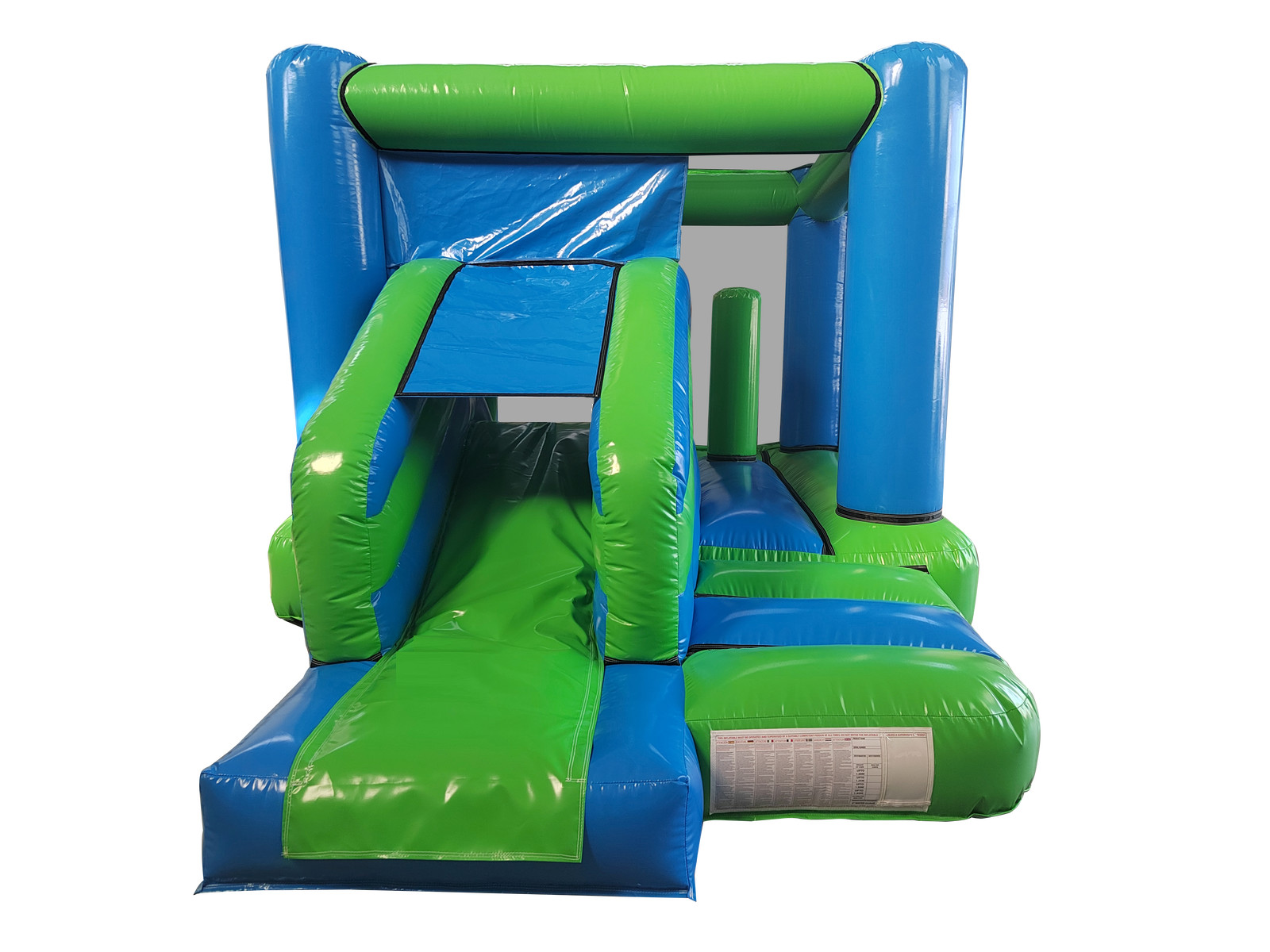 BBOL-245 - 11x16x9ft - Netted Mini Bouncer Combo (Green & L.Blue Velcro ...