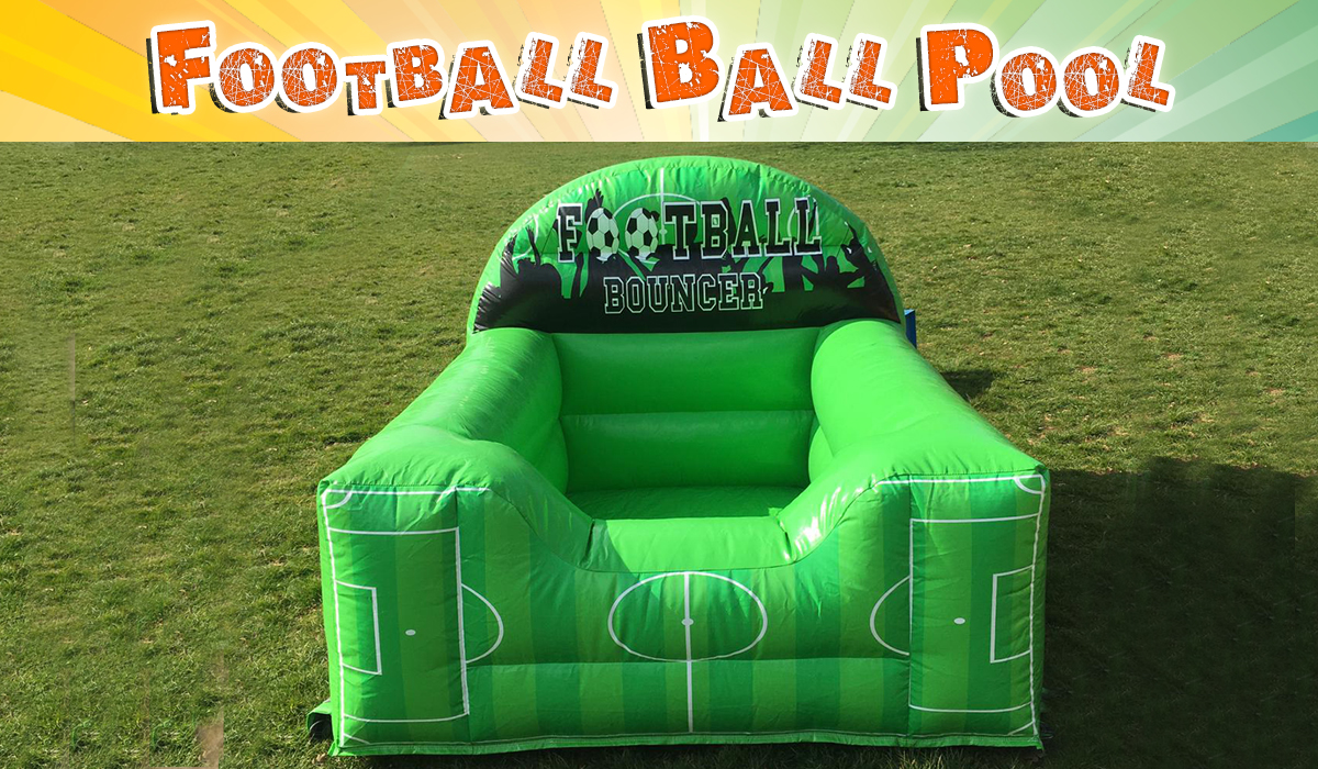 Inflatable Football Air Juggler Pool - Soft Play Ball Pool 6ft x 7.5ft