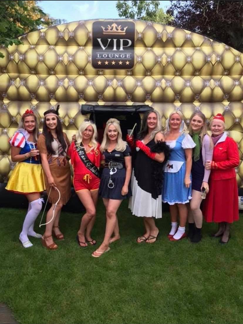 Gold VIP Lounge Hire Darlington | Inflatable Nightclub Hire
