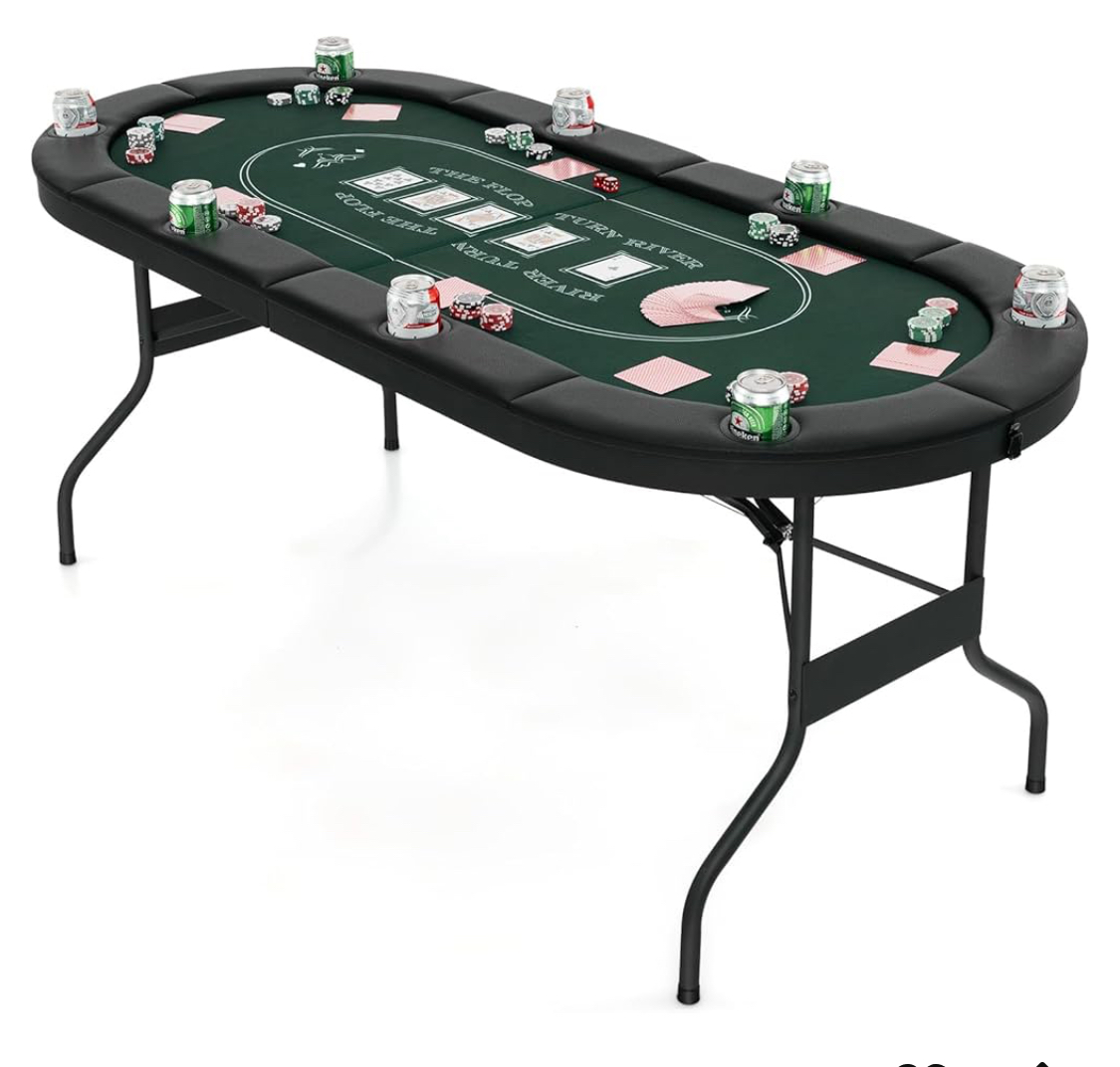 8 player Texas hold em table - Party and Event Rental Service in ...