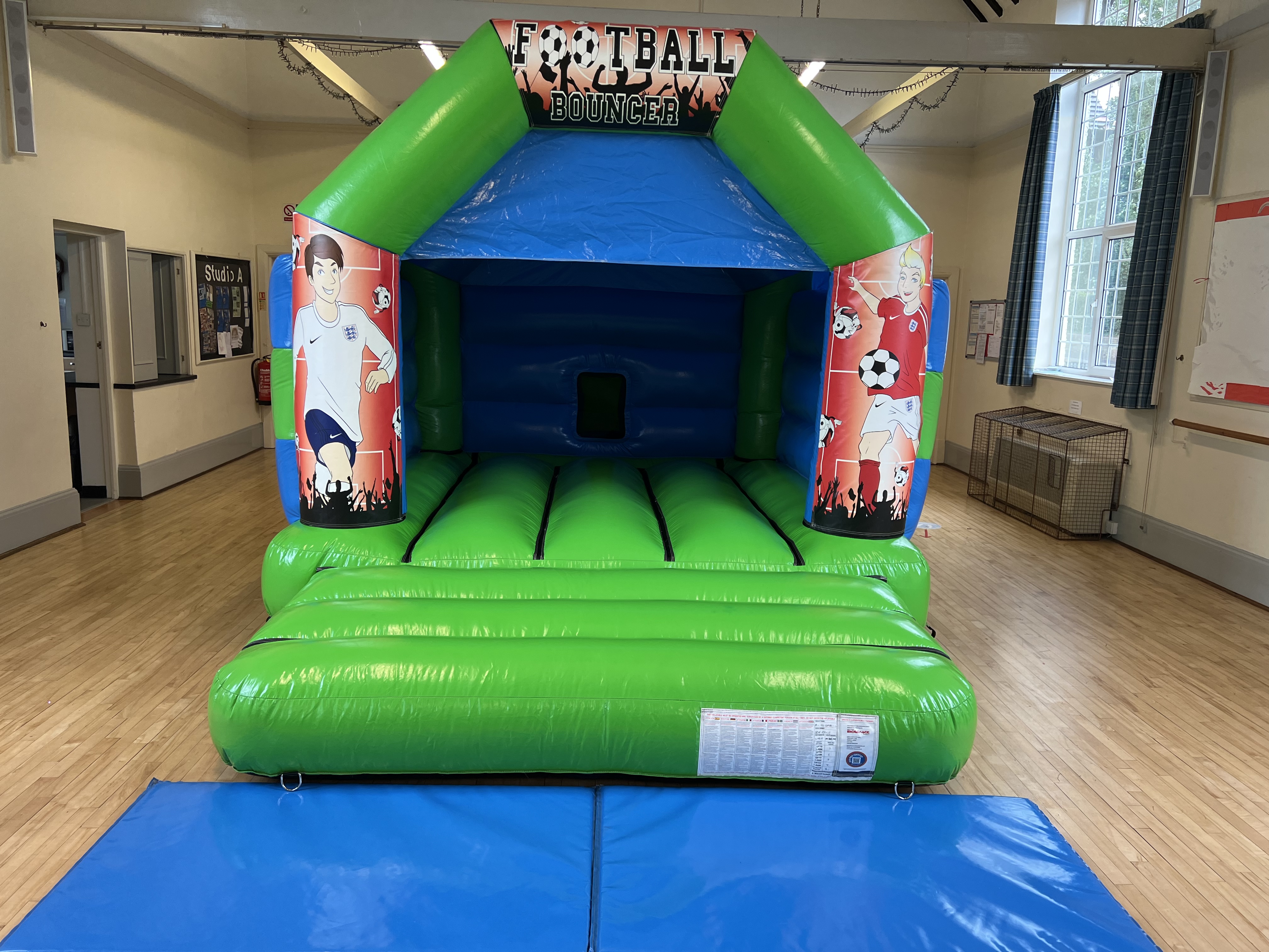 Football Theme Bouncy Castle & Soft Play Hire Adel Leeds LS16
