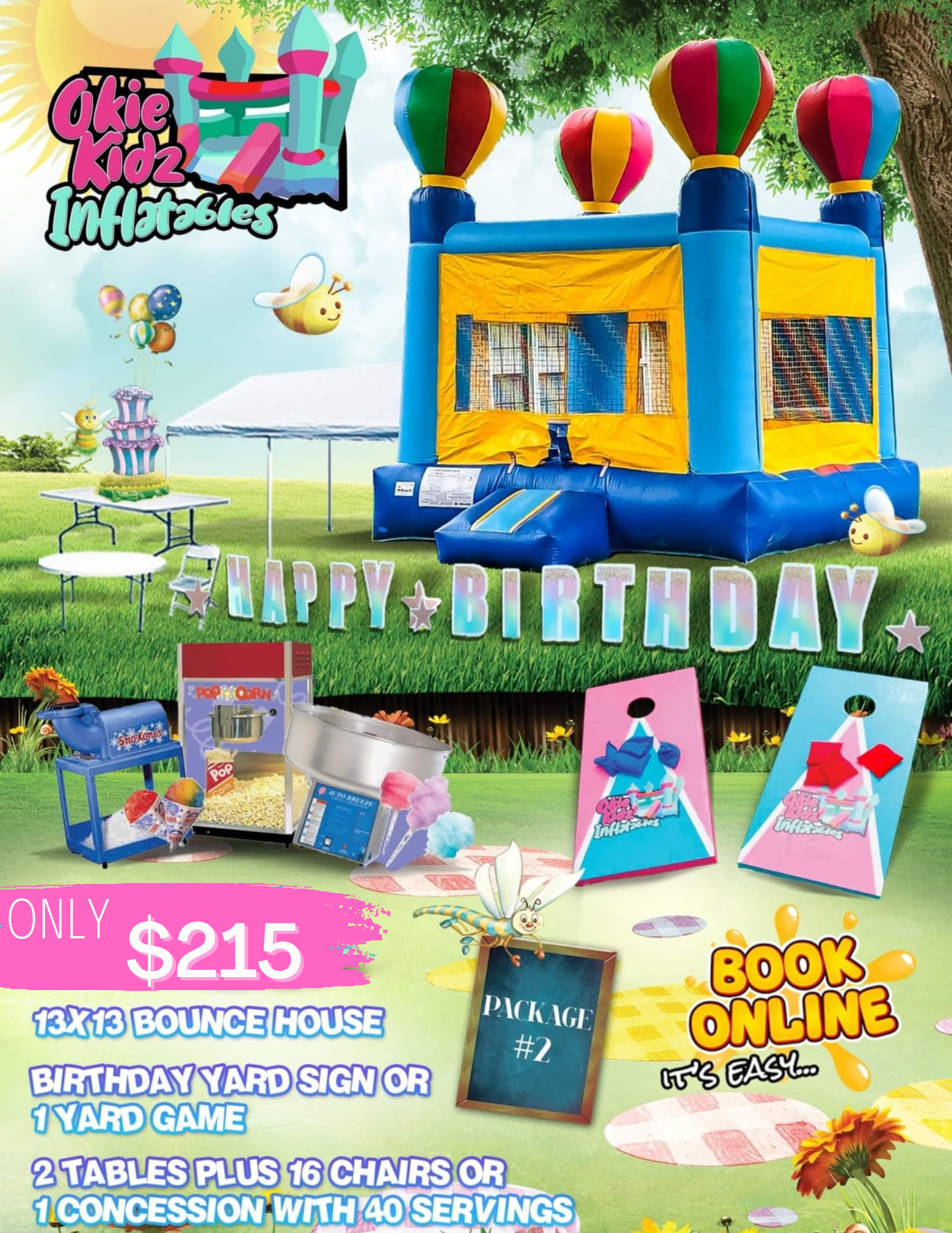 Birthday Packages - Rental in Oklahoma | Okie Kidz Inflatables