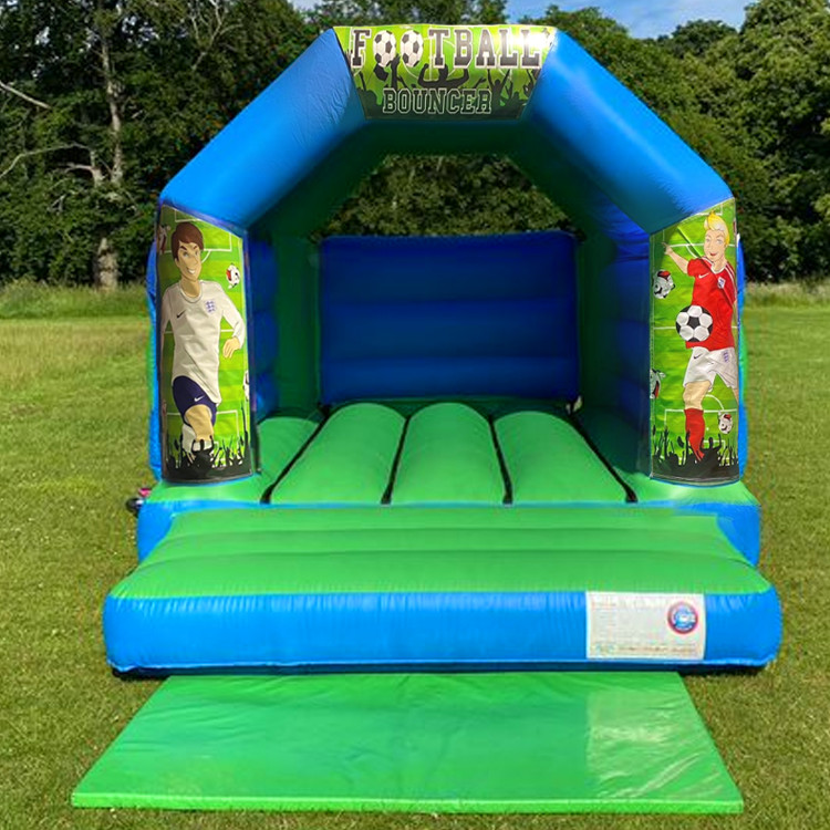 Football Blue + Green Bouncy Castle - Inflatable, Bouncy Castle ...