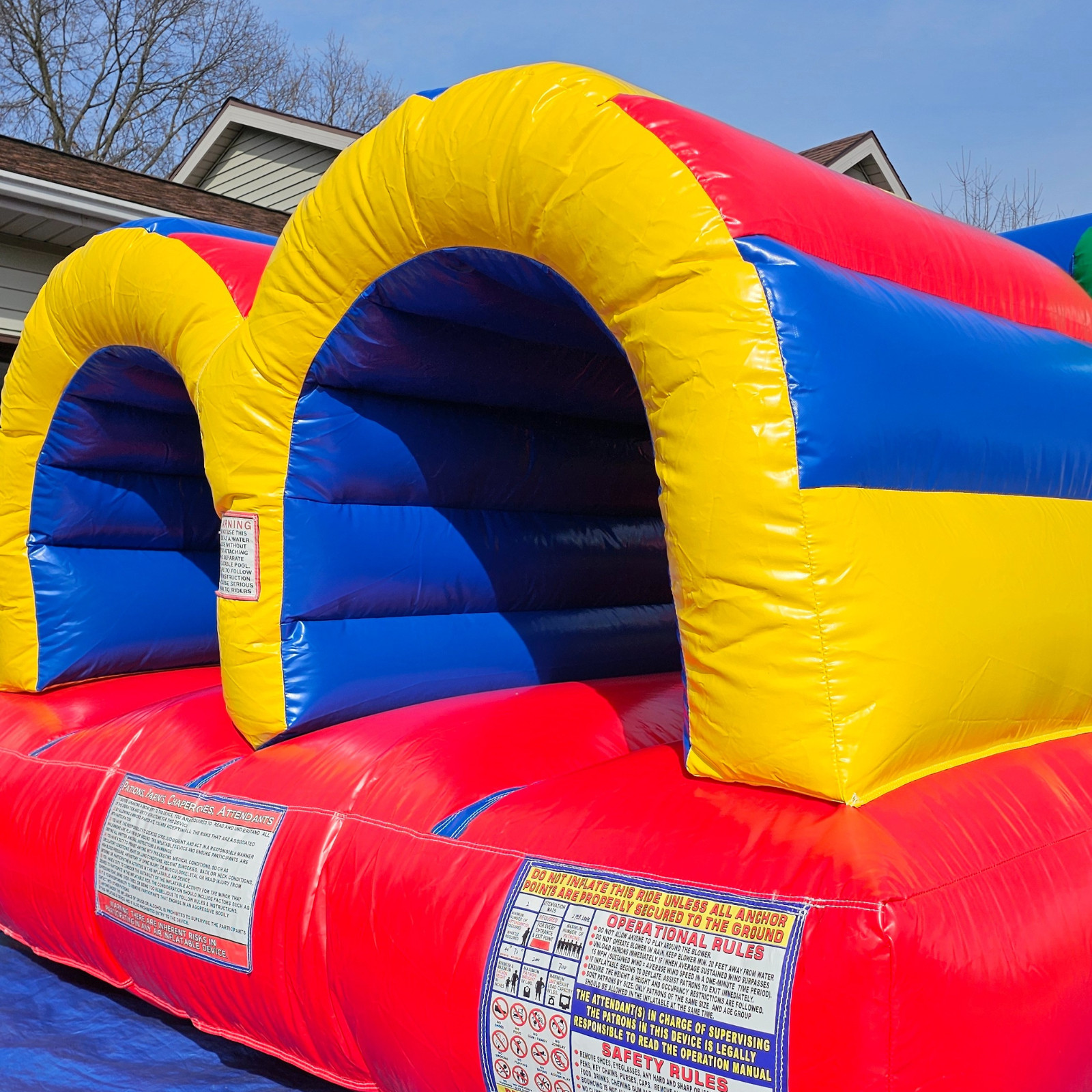 60FT Obstacle Course (Wet or Dry Unit) - Inflatable Bounce House ...