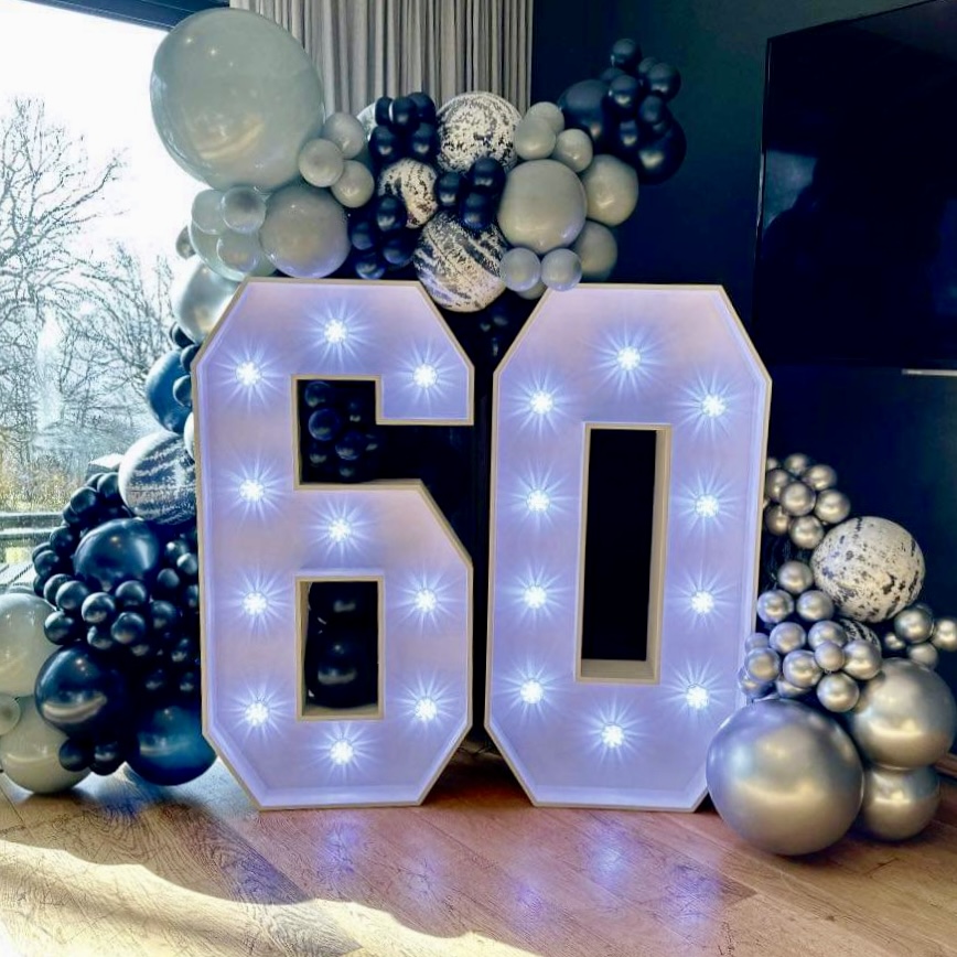 4ft Light-Up LED Numbers - Bouncy Castle Hire in Crowborough, Tunbridge ...