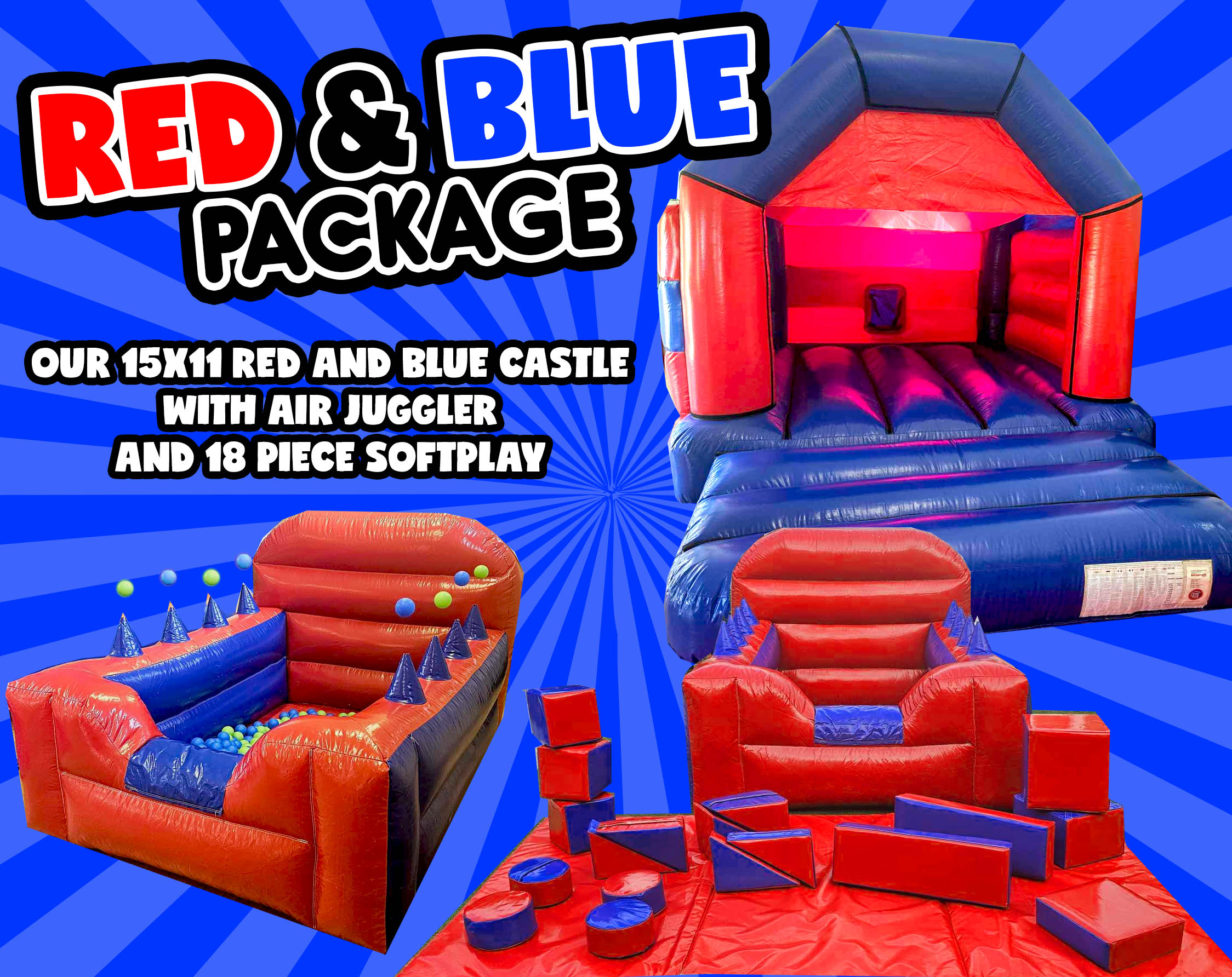 RED AND BLUE PACKAGE - Inflatables Hire in London, greenwich , charlton ...