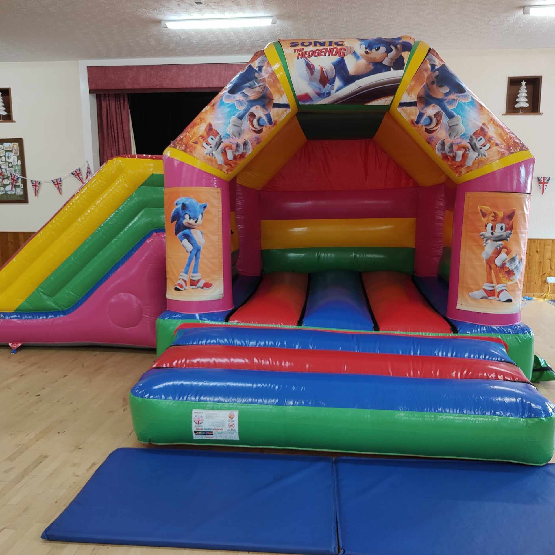 Sonic Front Slide Bouncy Castle - Bouncy Castle Inflatable Hire in ...