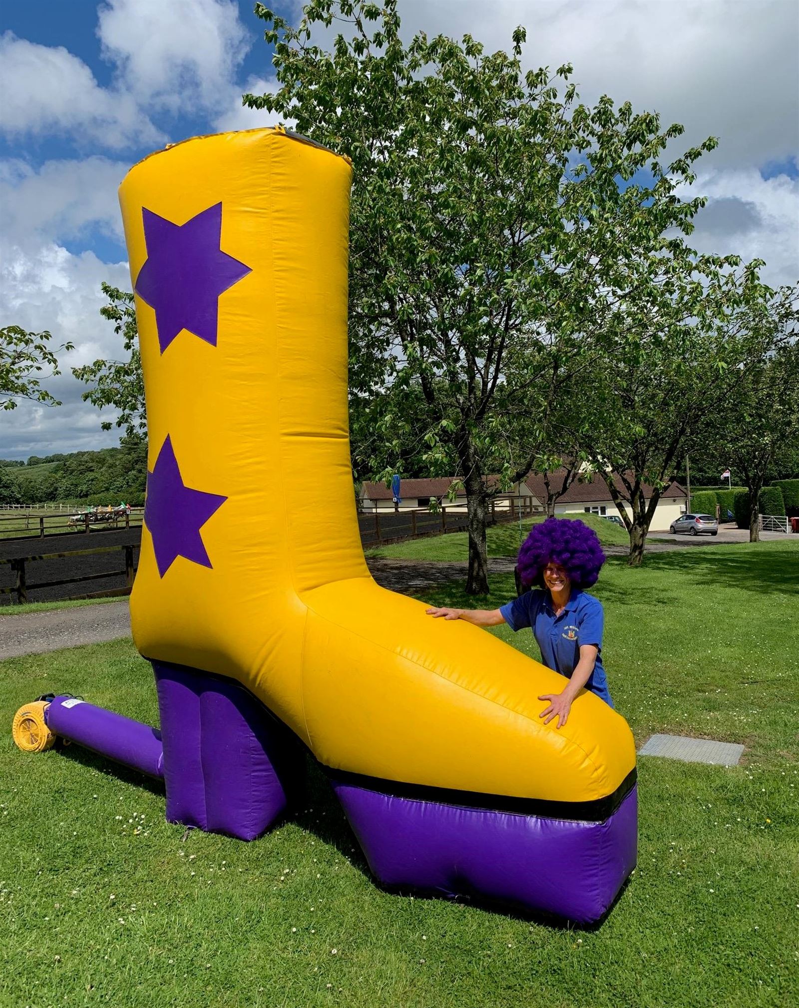 70's Party Disco Inflatable Boots 12ft High - Bouncy Castle Hire in ...