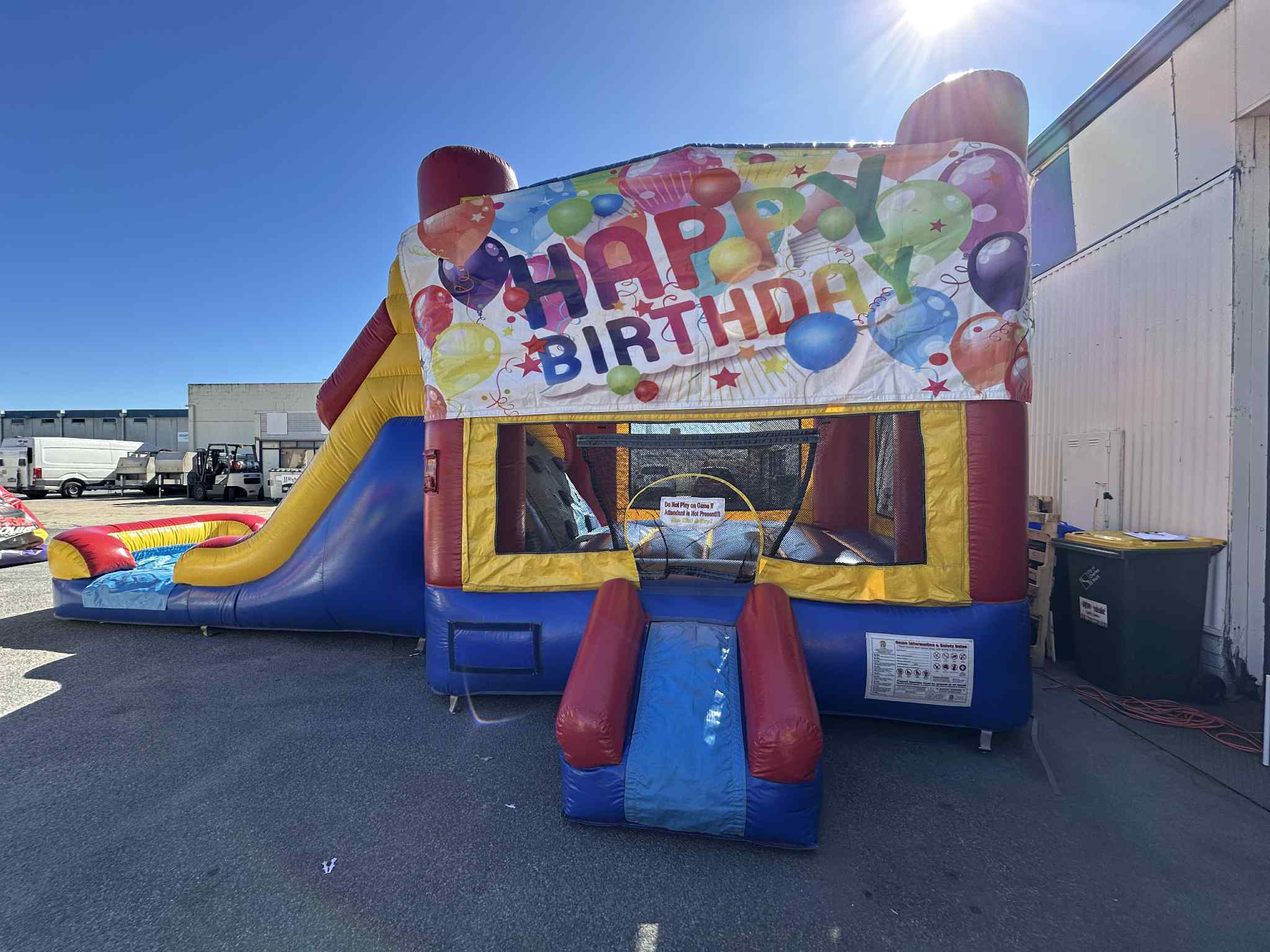 Happy Birthday Wet/Dry Jumping Castle Hire – Castle Capers Adelaide Hi