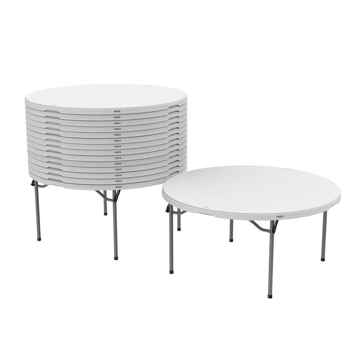 White 72" Round Tables - Inflatable Rentals in Plant City, Lakeland ...