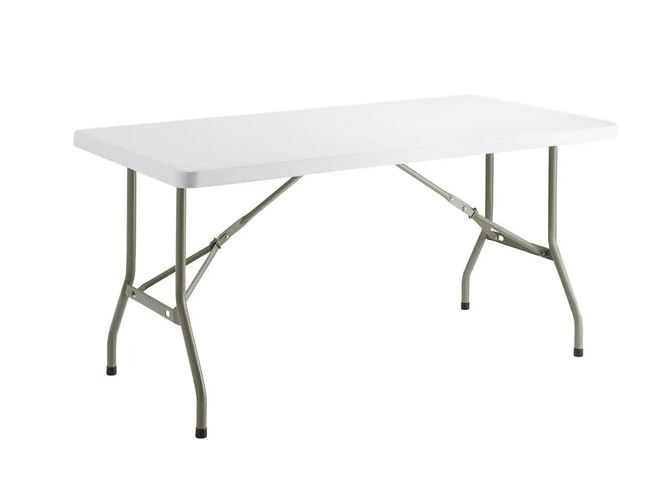 Folding Table 6 foot (White) - Party Rentals (Bounce Houses, Tables ...
