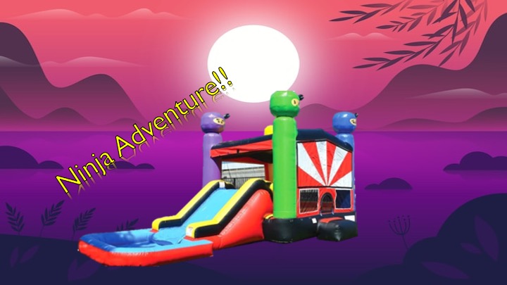 Ninja-Themed Combo Bounce House | Adventure and Action | 22x13 | Miami