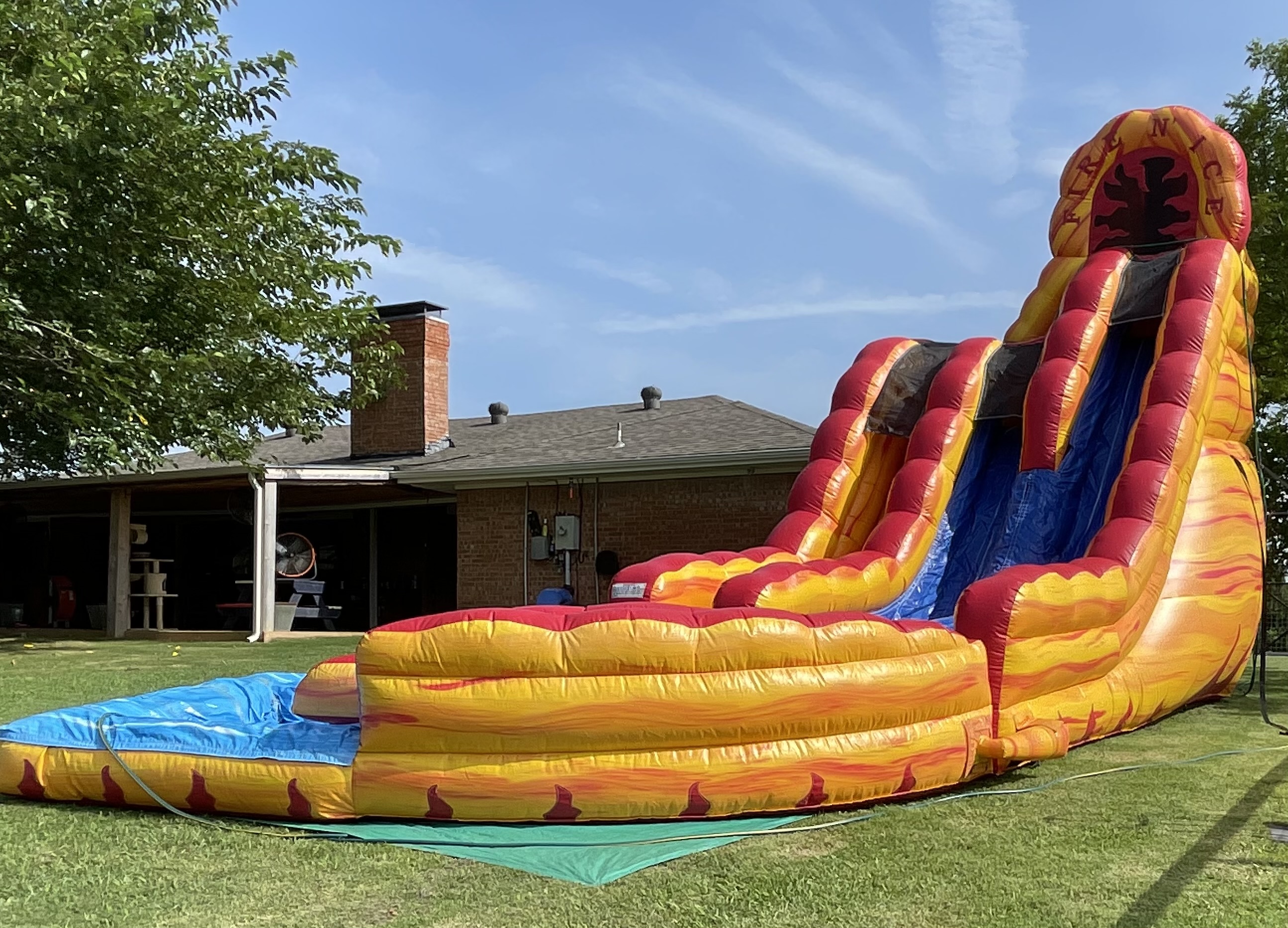 20Ft Tall Fire N Ice Water Slide - Hire in Texas | Play and Party ...