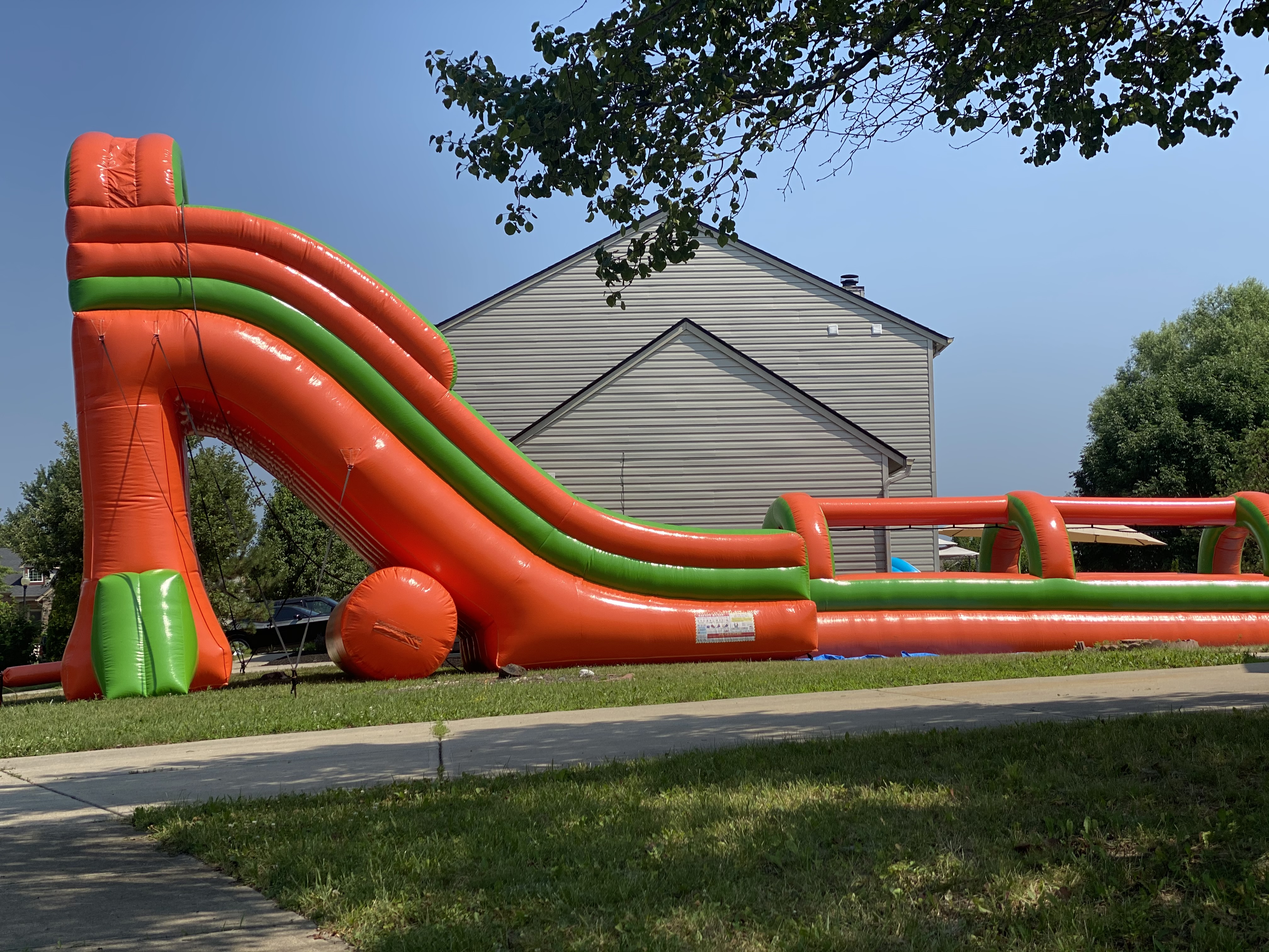 24' Orange Slide - Hire in indianapolis | Indy Party Fiesta Rental