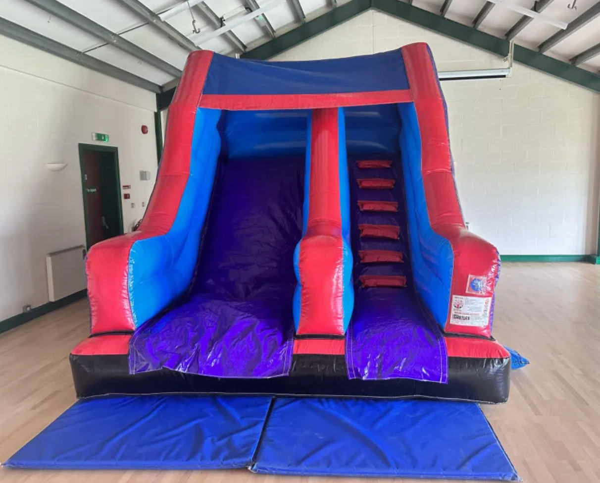 10ft Platform Slide (Red and Sky Blue) - Hire in Worcestershire ...