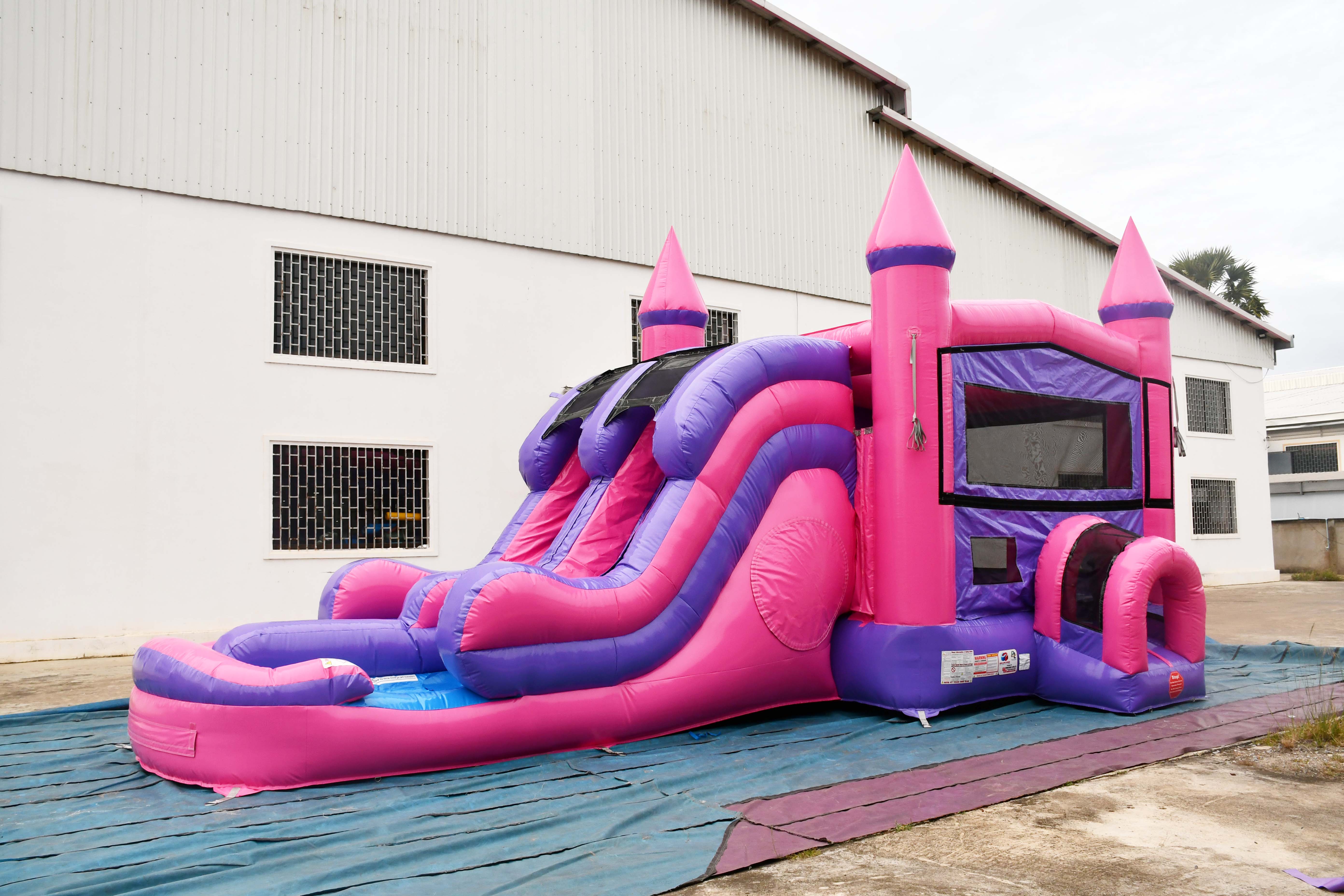 Pink Combo Double Lane Wet/Dry - Party and Inflatable Rentals in ...