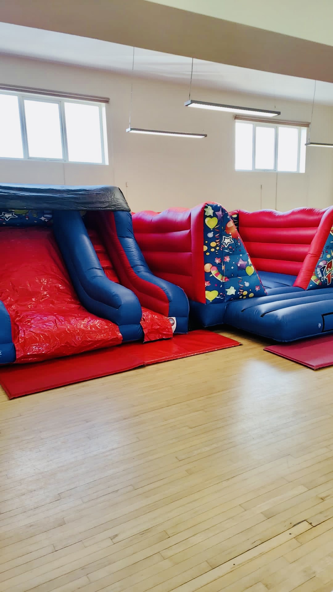 Low Height Party Time Castle and Slide - Bouncy Castle Hire in South ...