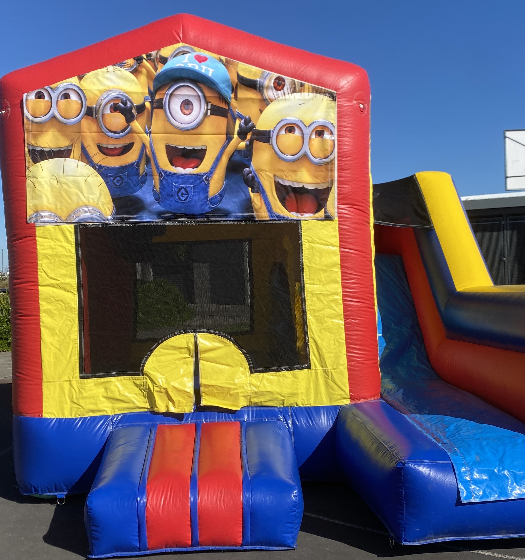 Minions Themed Castle with Slide - Hire in Auckland | Bounce For A Cause