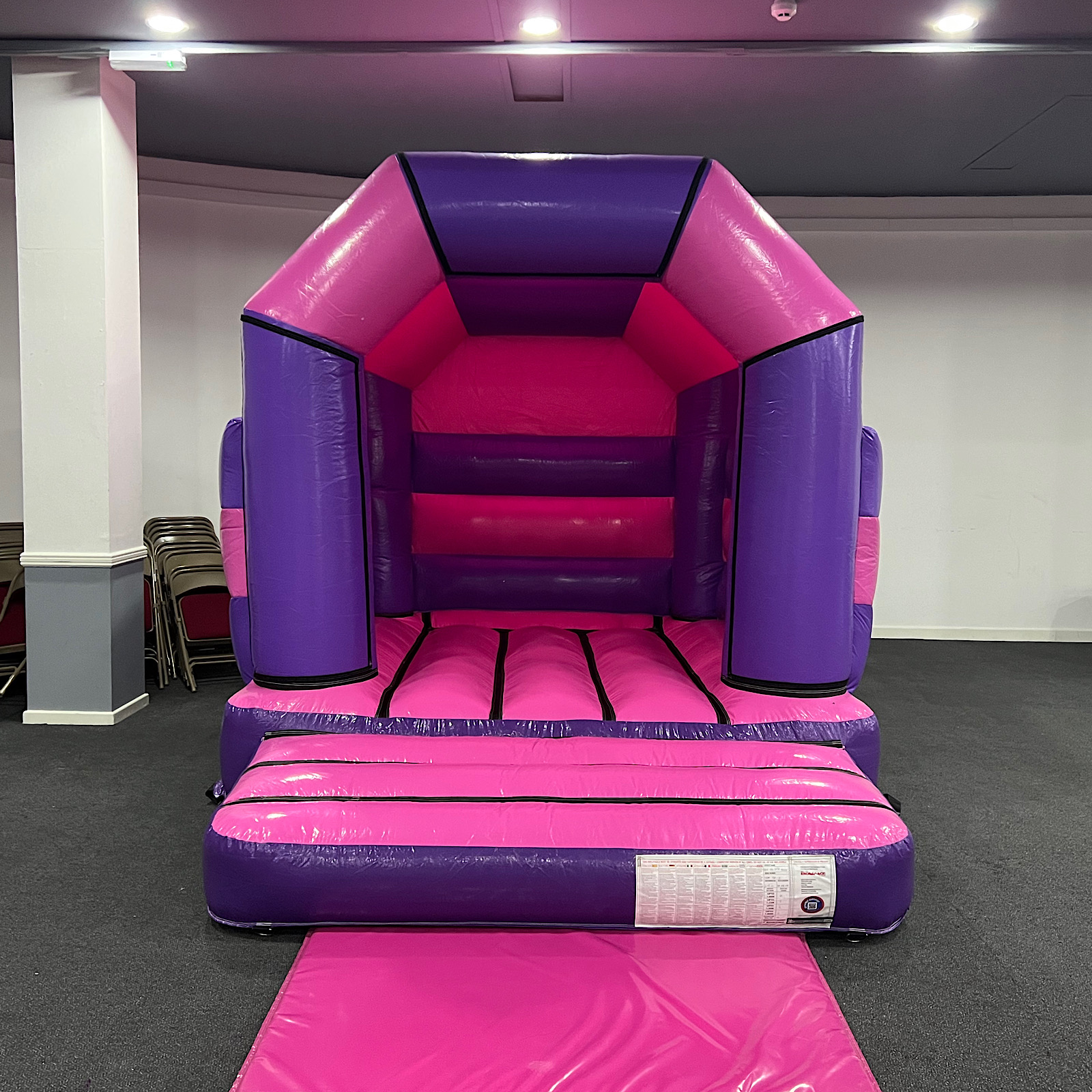 Girly Pink Bouncy Castle - Pink & Purple - Bouncy Castle Hire in Leeds ...